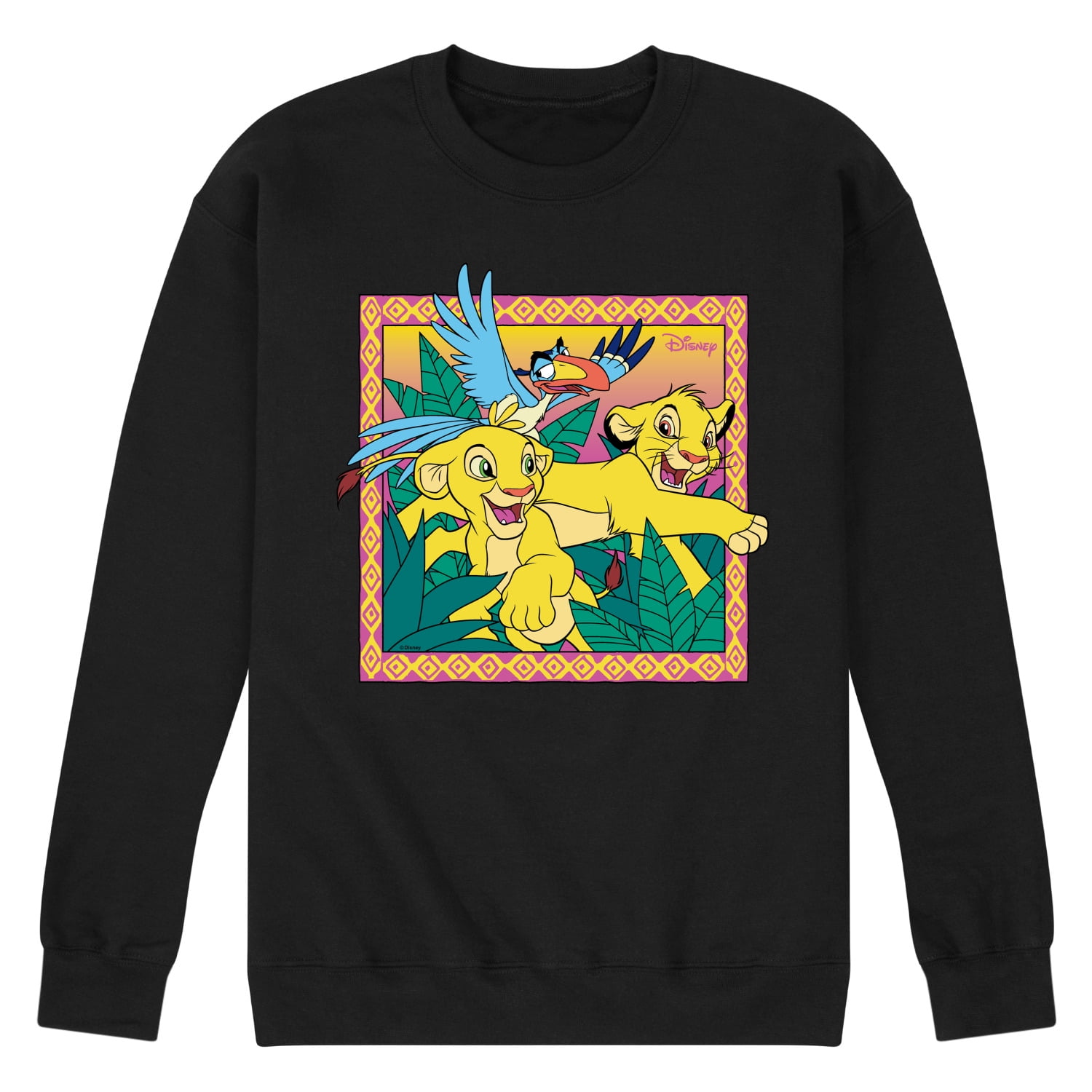 Disney - The Lion King - Simba Nala Zazu - Men's Crew Neck Fleece ...
