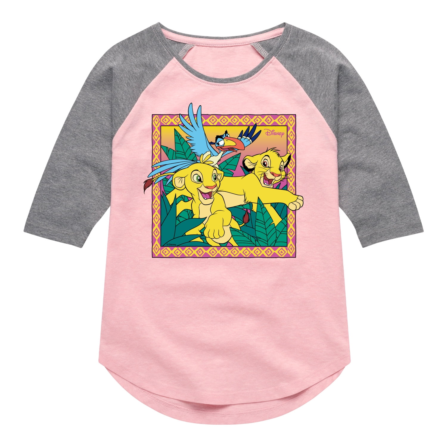 Disney - The Lion King - Simba Nala Zazu - Toddler & Youth Girls Raglan ...