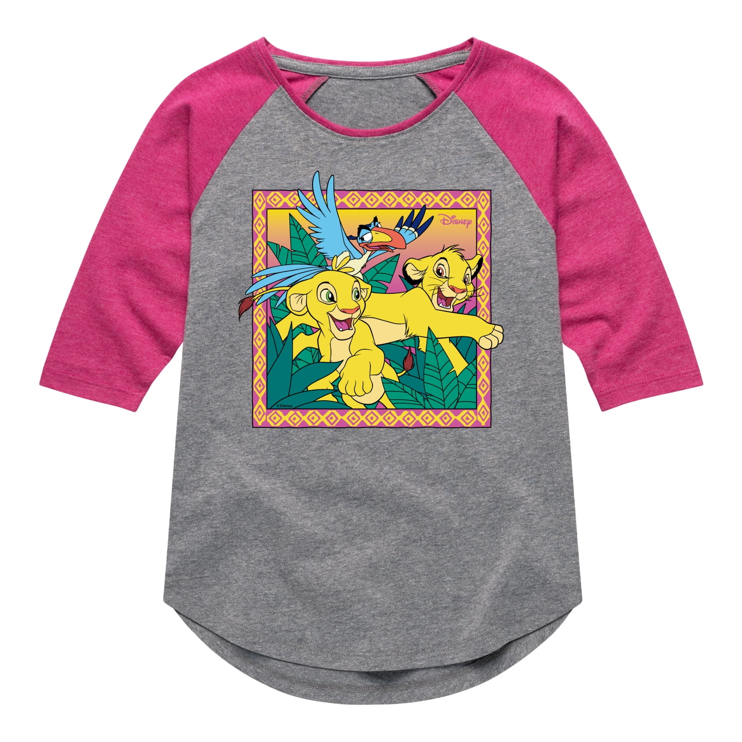 Disney - The Lion King - Simba Nala Zazu - Toddler & Youth Girls Raglan ...