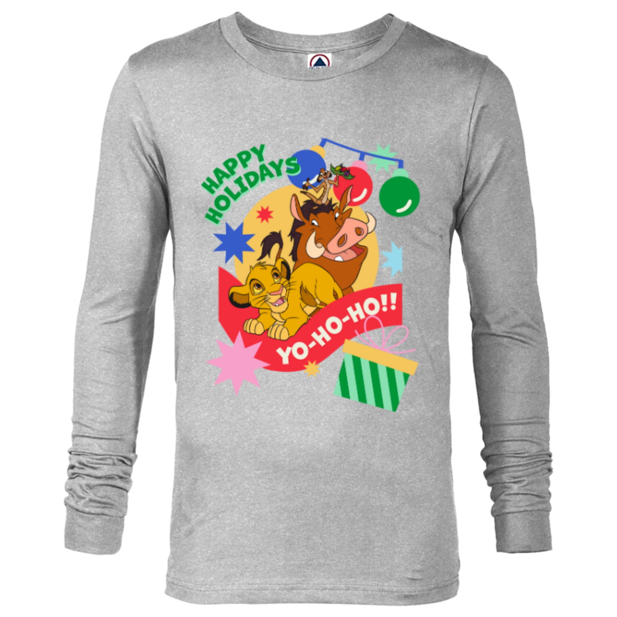 Disney The Lion King Simba Timon Pumbaa Happy Holidays - Long Sleeve T ...