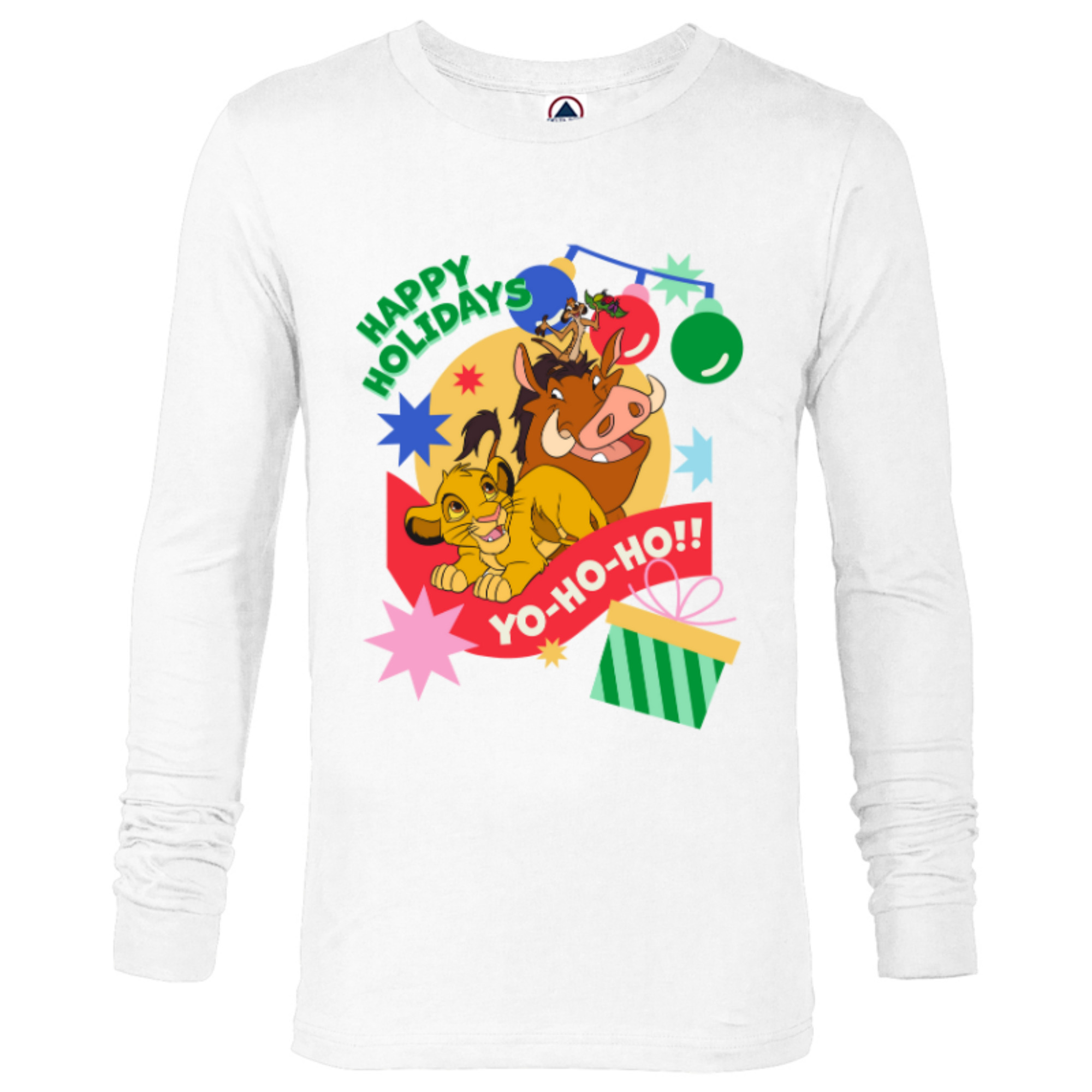 Disney The Lion King Simba Timon Pumbaa Happy Holidays - Long Sleeve T ...