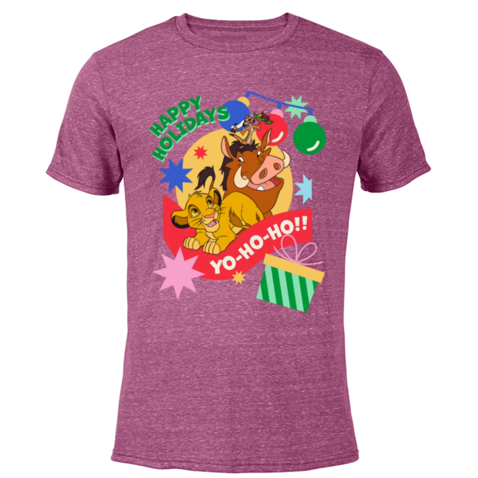 Disney The Lion King Simba Timon Pumbaa Happy Holidays - Short Sleeve ...