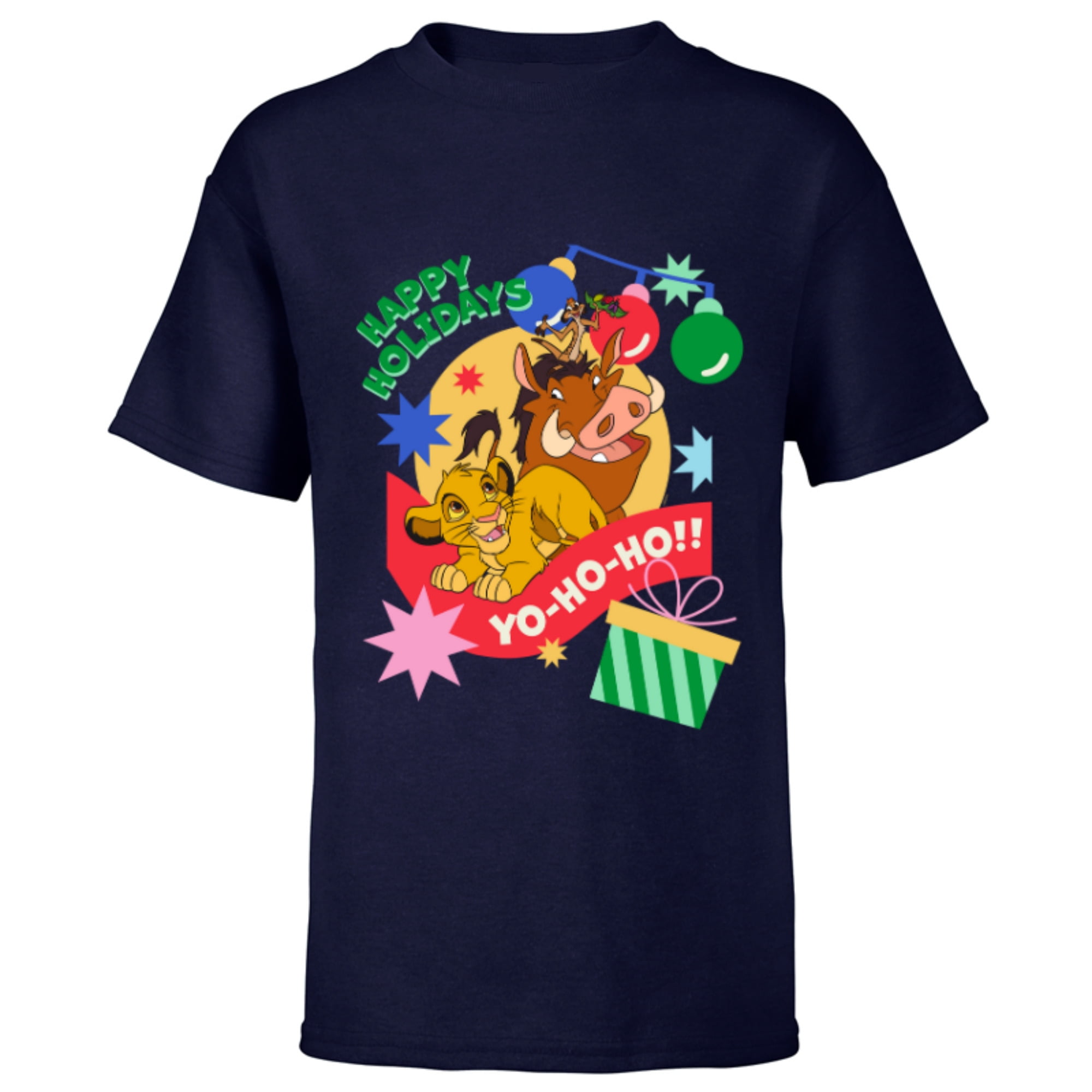 Disney The Lion King Simba Timon Pumbaa Happy Holidays - Short Sleeve T ...