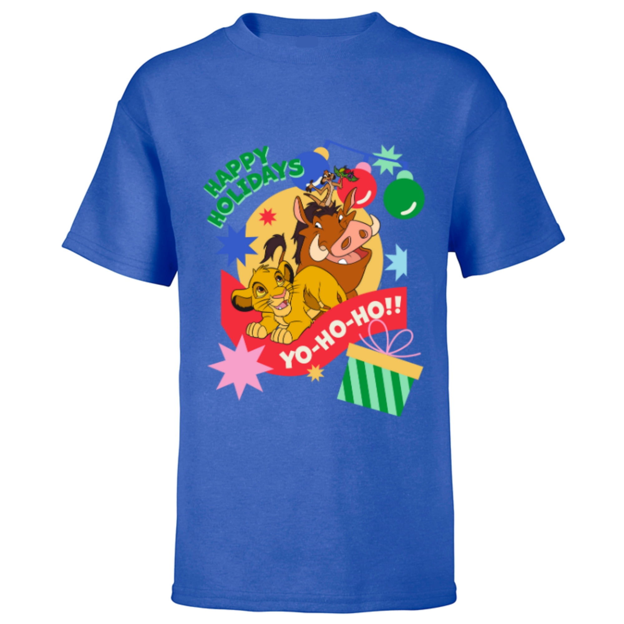 Disney The Lion King Simba Timon Pumbaa Happy Holidays - Short Sleeve T ...