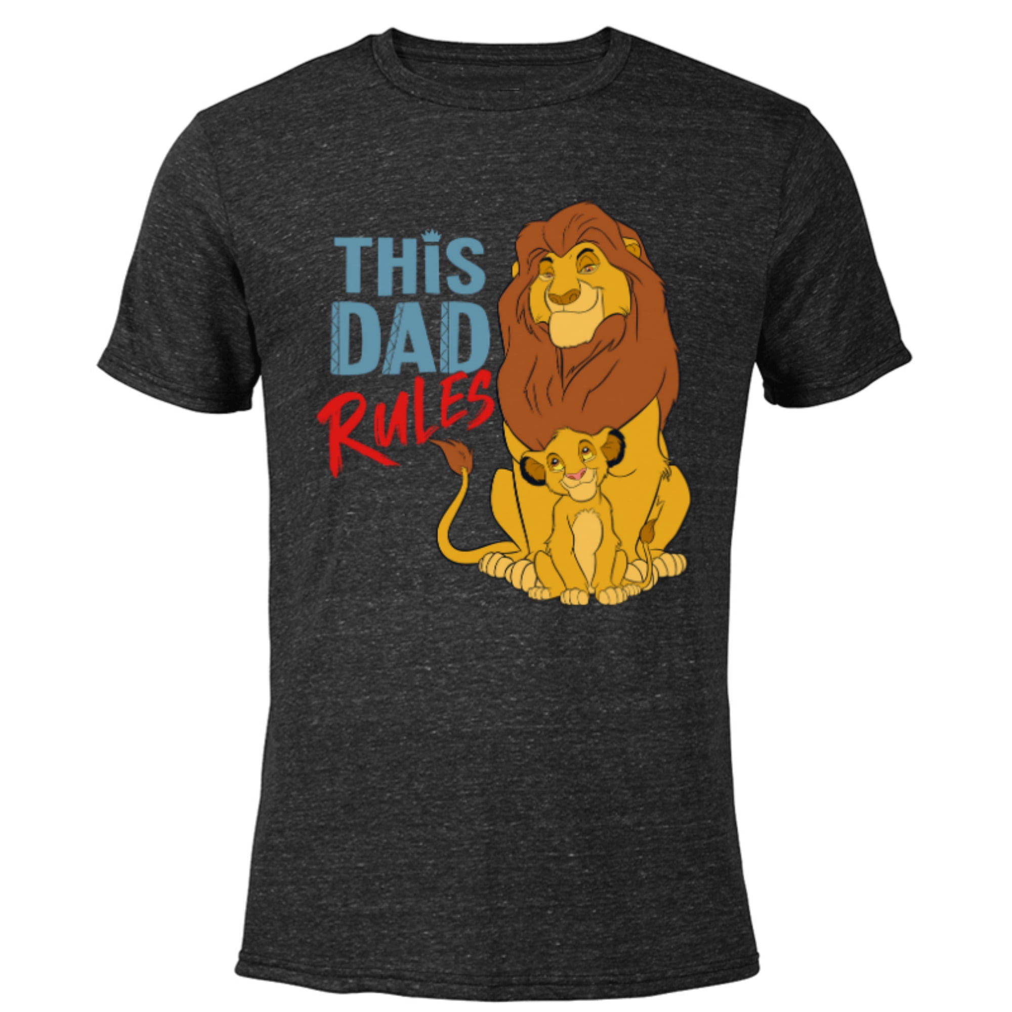 Disney The Lion King Simba and Mufasa This Dad Rules - Short Sleeve Blended T-Shirt for Adults ...
