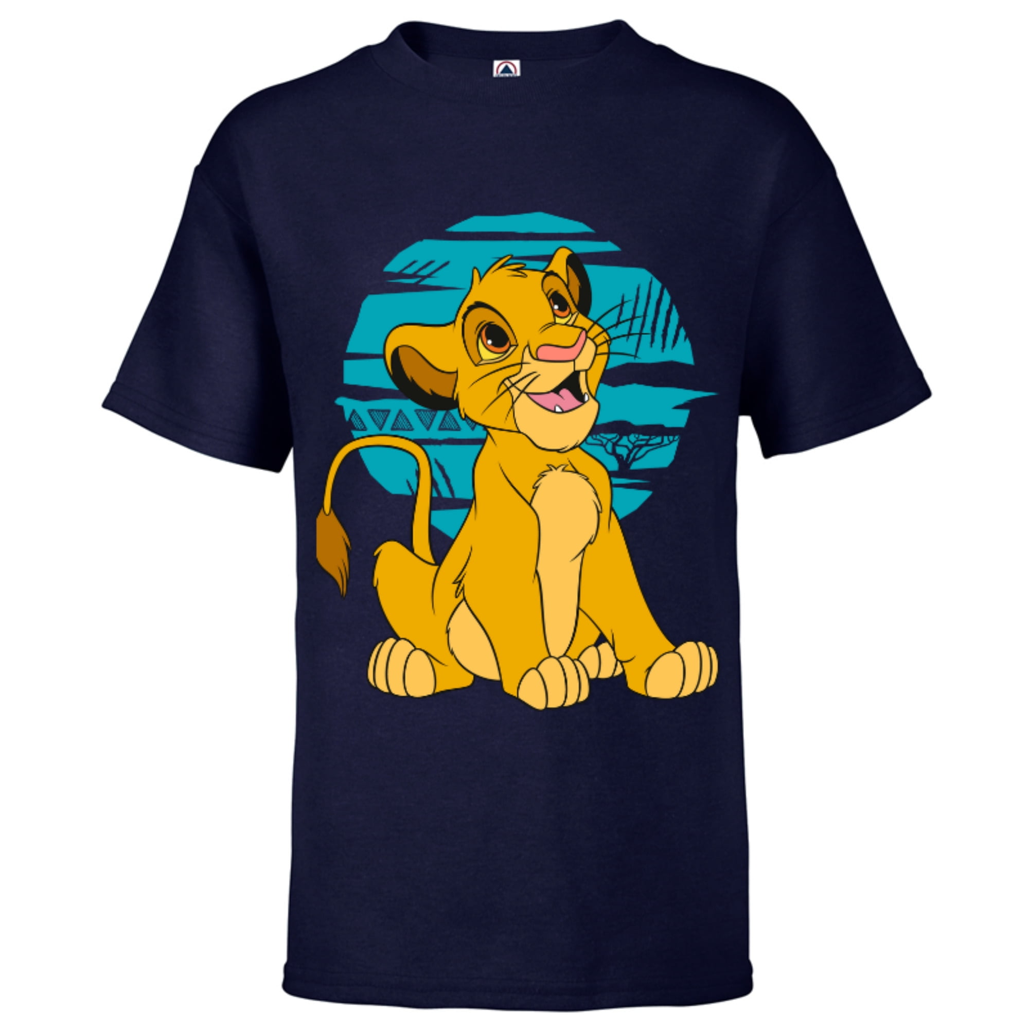 Disney The Lion King Young Simba Happy Blue Retro - Short Sleeve T ...