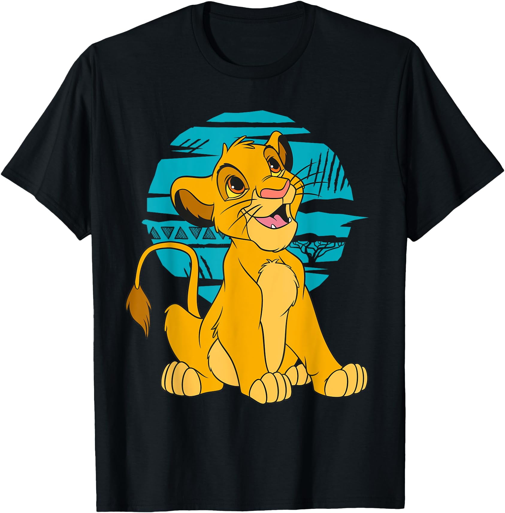 Disney The Lion King Young Simba Happy Blue Retro T-Shirt - Walmart.com
