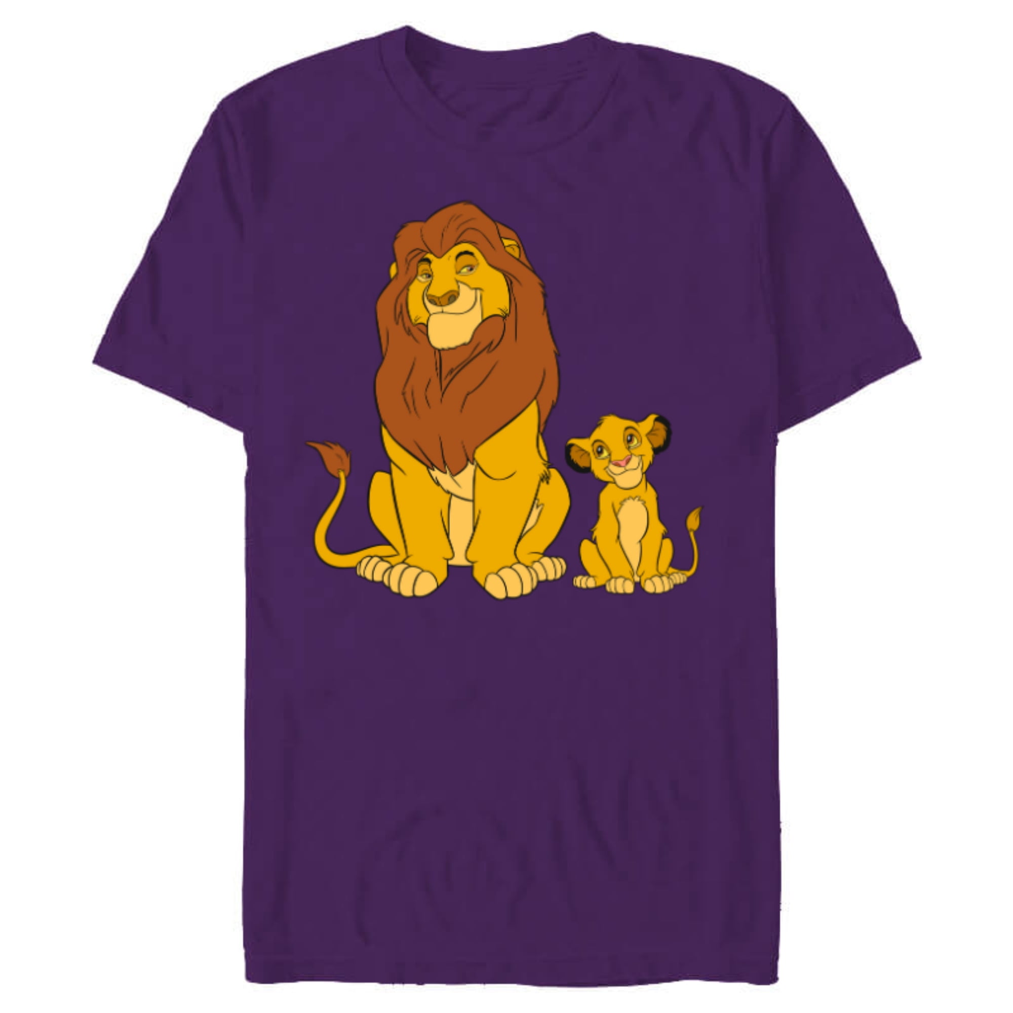 Disney The Lion King Young Simba and Mufasa - Short Sleeve Blended T ...