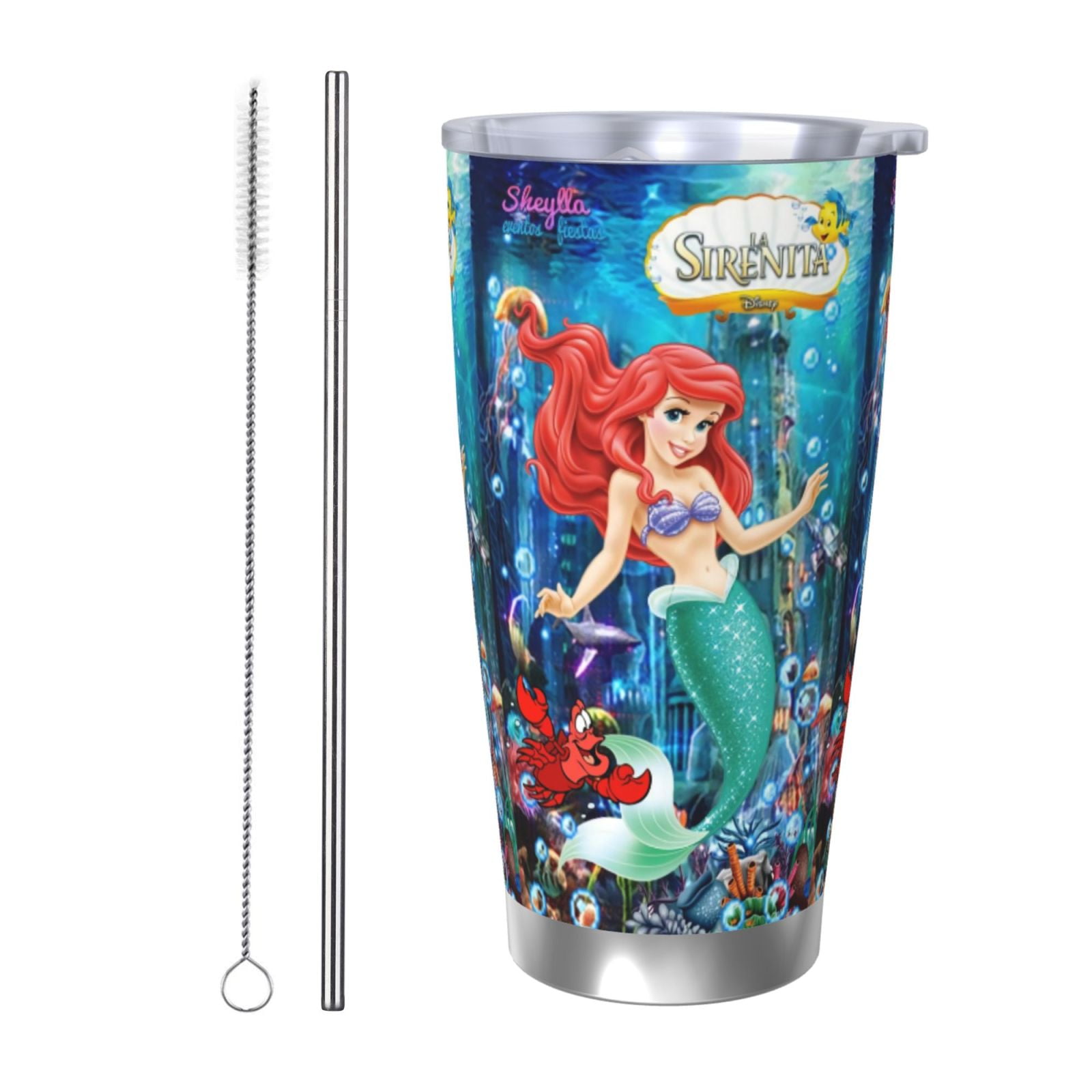 Disney-The Little Mermaid Anniversary Ariel Water Bottle,Insulated ...