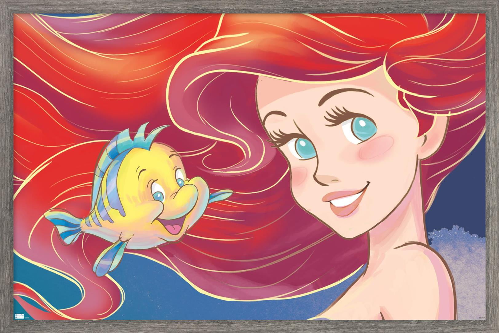 Disney The Little Mermaid - Ariel Close-Up Wall Poster, 14.725" x 22. ...
