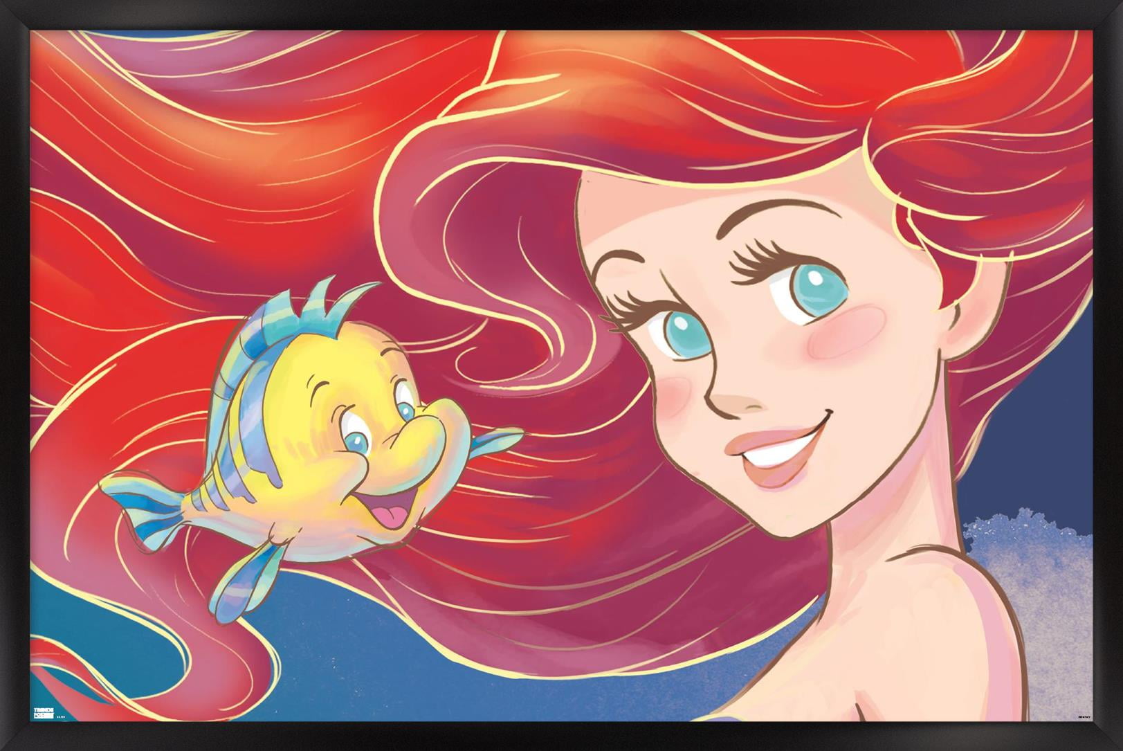 Disney The Little Mermaid - Ariel Close-Up Wall Poster, 14.725" x 22. ...