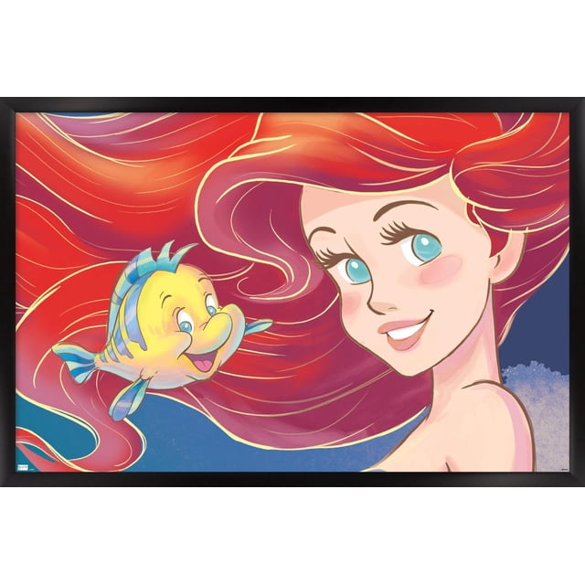 Disney The Little Mermaid - Ariel Close-Up Wall Poster, 14.725" x 22. ...