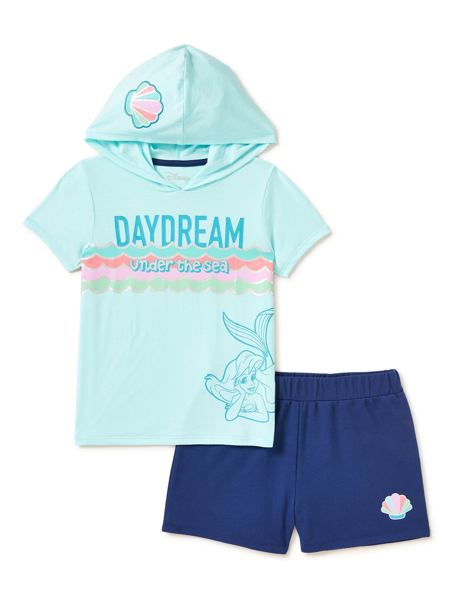 Disney The Little Mermaid Ariel Exclusive Girls Cosplay Hood and Shorts ...