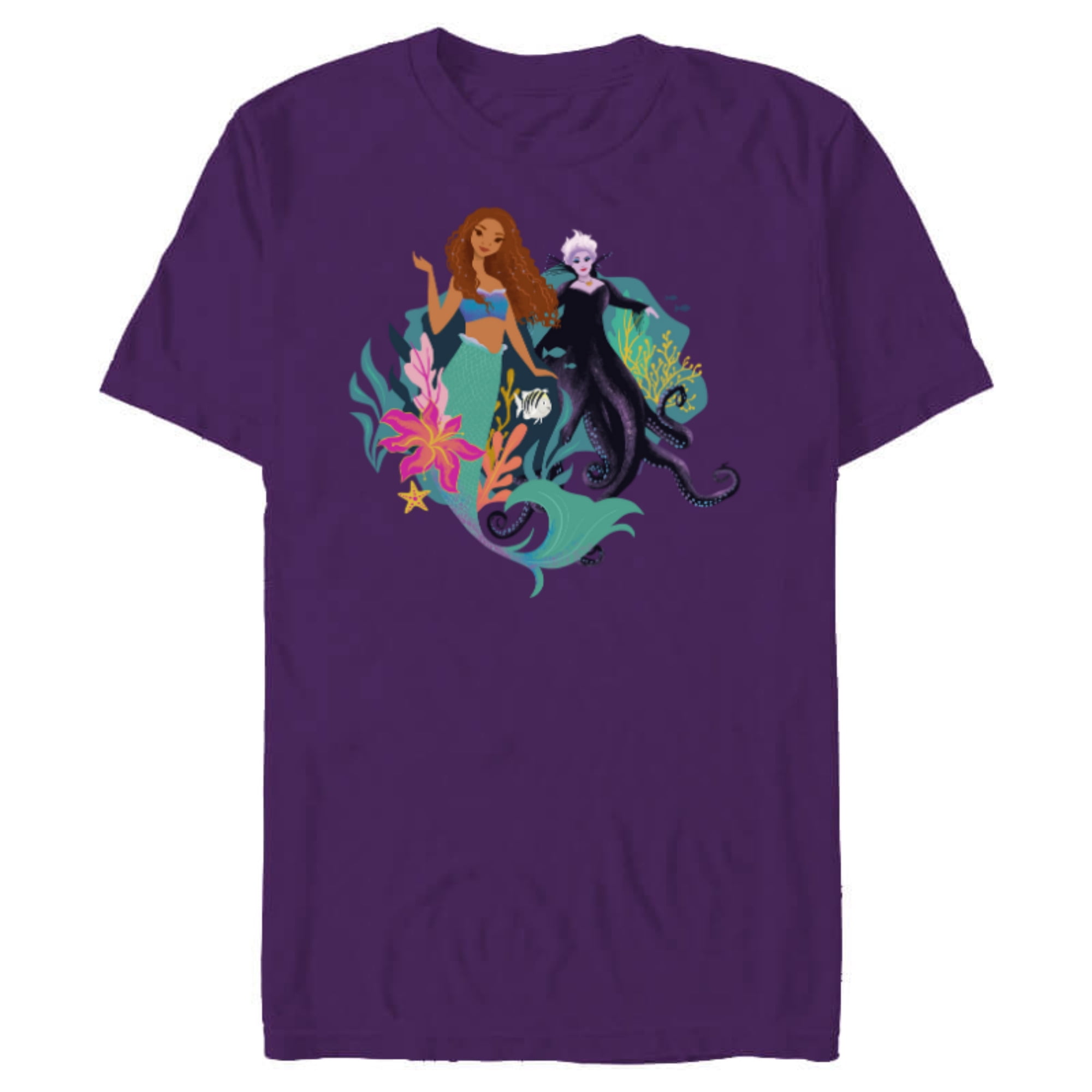 Disney The Little Mermaid Ariel, Flounder and Ursula - Short Sleeve ...