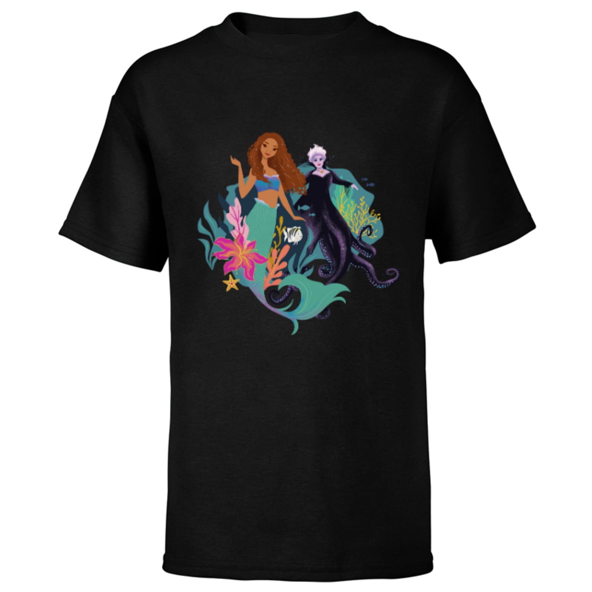 Disney The Little Mermaid Ariel, Flounder and Ursula - Short Sleeve T ...