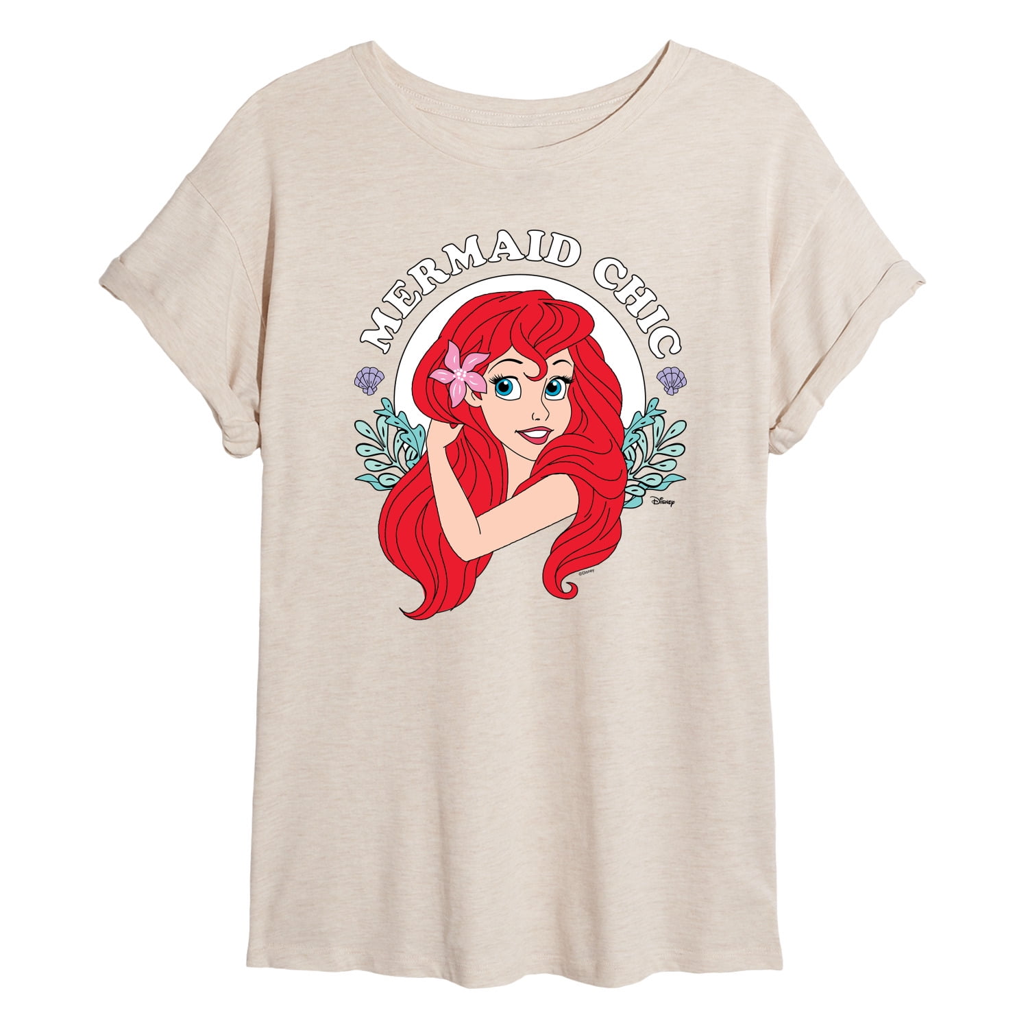 Disney The Little Mermaid - Ariel - Mermaid Chic - Women's Oversized T ...