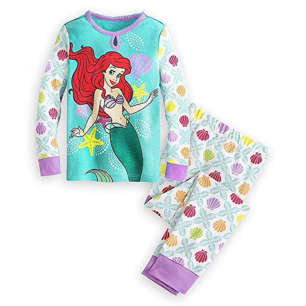 Disney The Little Mermaid Ariel PJ Pal Pajama Set for Girls, Size 3 ...