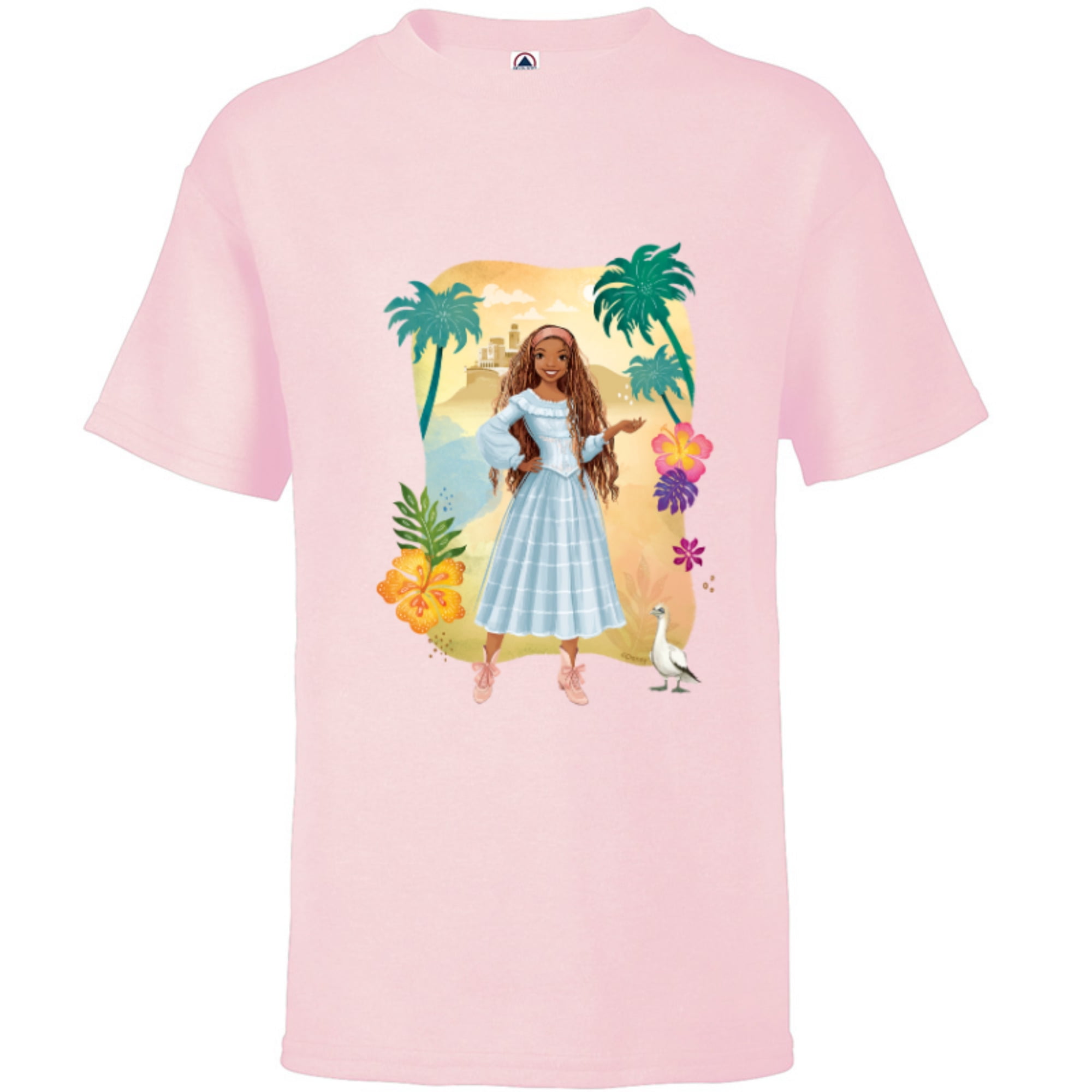 Disney The Little Mermaid Ariel & Scuttle Dry Land - Short Sleeve T-Shirt for Kids - Customized ...