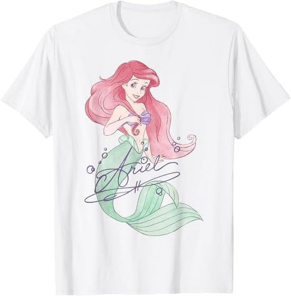 Disney The Little Mermaid Ariel Signed Portrait T-Shirt - Walmart.com