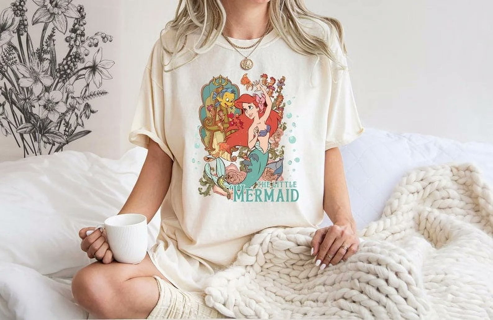 Disney The Little Mermaid Ariel T-Shirt | Comfort Colors Women's ...