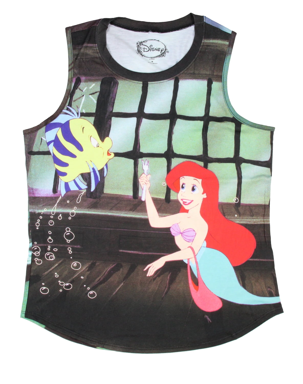 Disney The Little Mermaid Ariel and Flounder Muscle Tank Top - Walmart.com