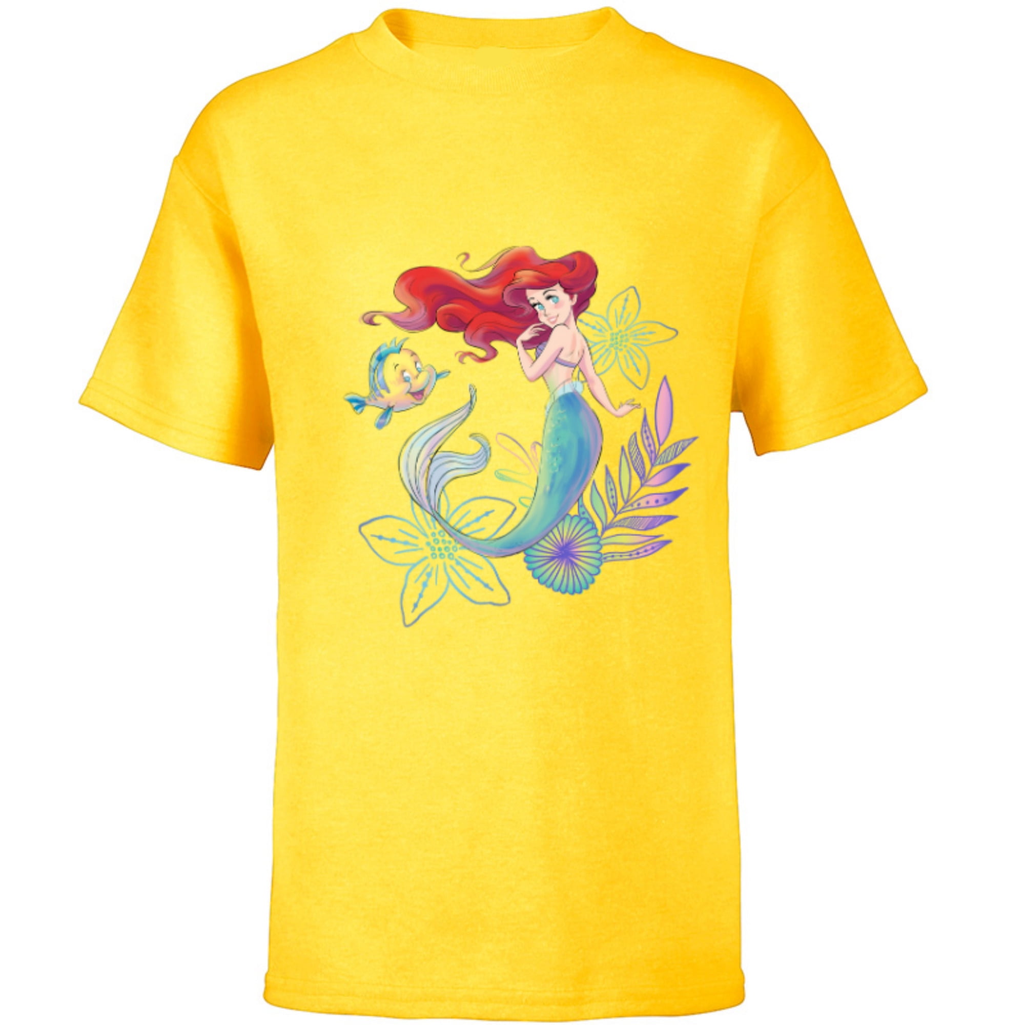Disney The Little Mermaid Ariel and Flounder Sea - Short Sleeve T-Shirt ...