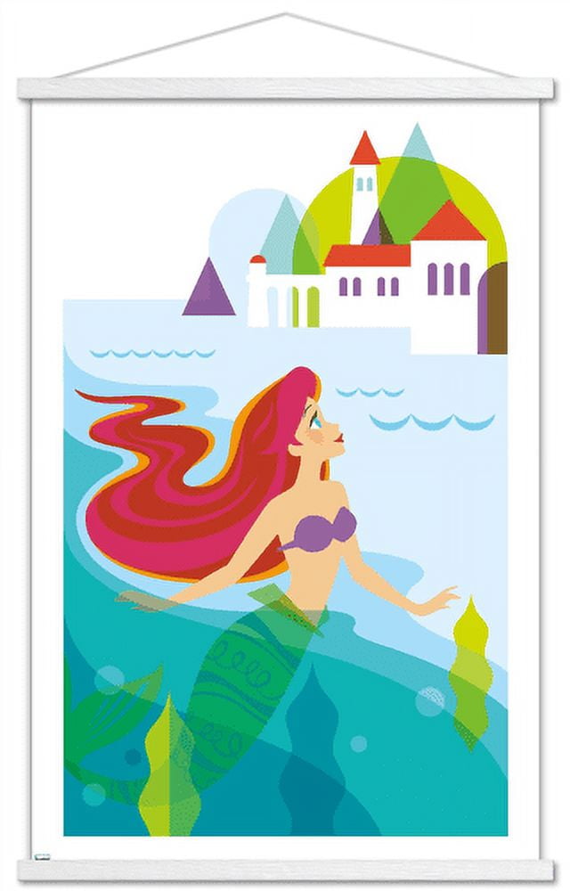 Disney The Little Mermaid - Ariel with Castle Wall Poster with Magnetic ...