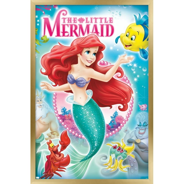 Disney The Little Mermaid - Cover Wall Poster, 14.725" x 22.375" Framed ...