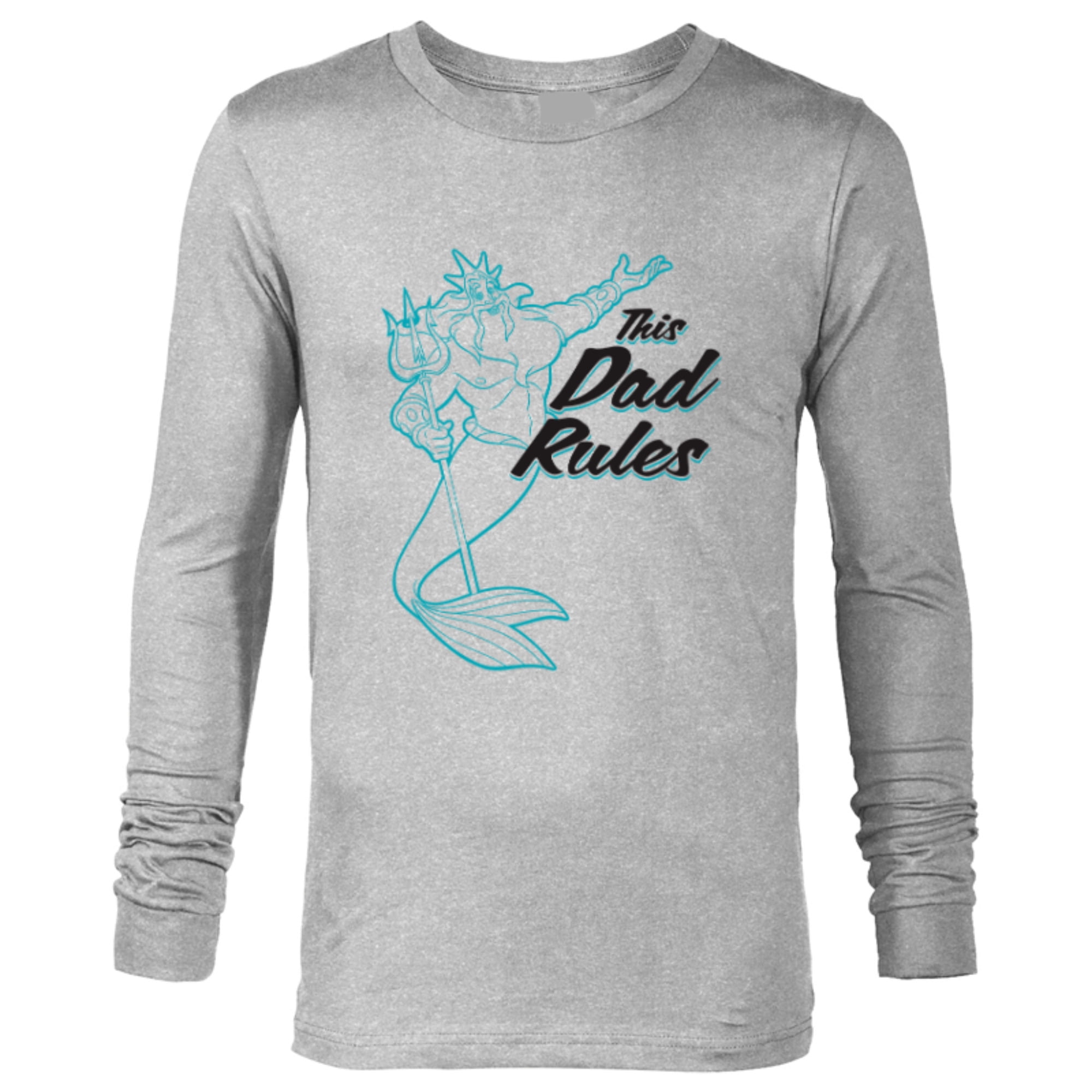 Disney The Little Mermaid King Triton Dad Rules Men's - Long Sleeve T ...