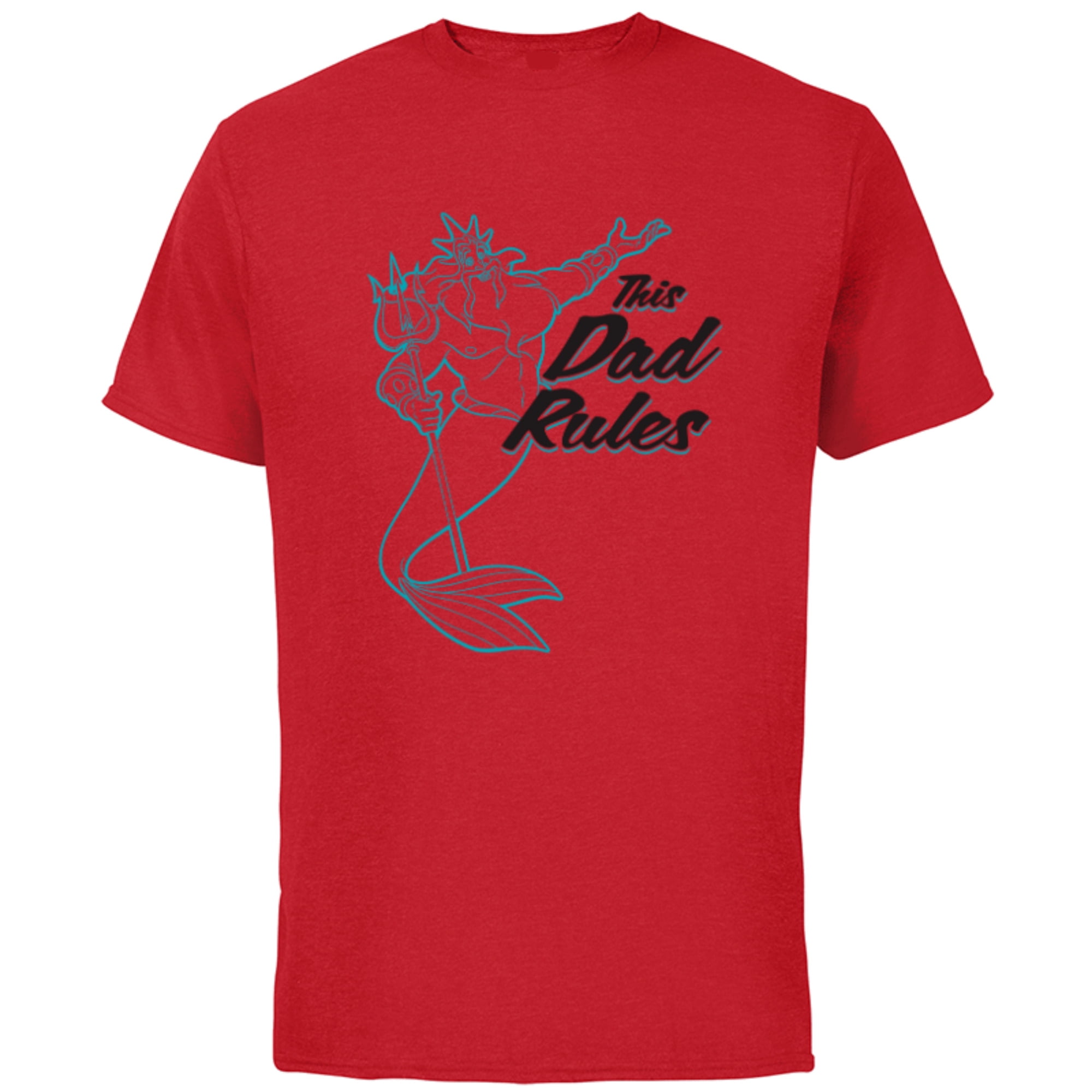 Disney The Little Mermaid King Triton Dad Rules Men's - Short Sleeve ...