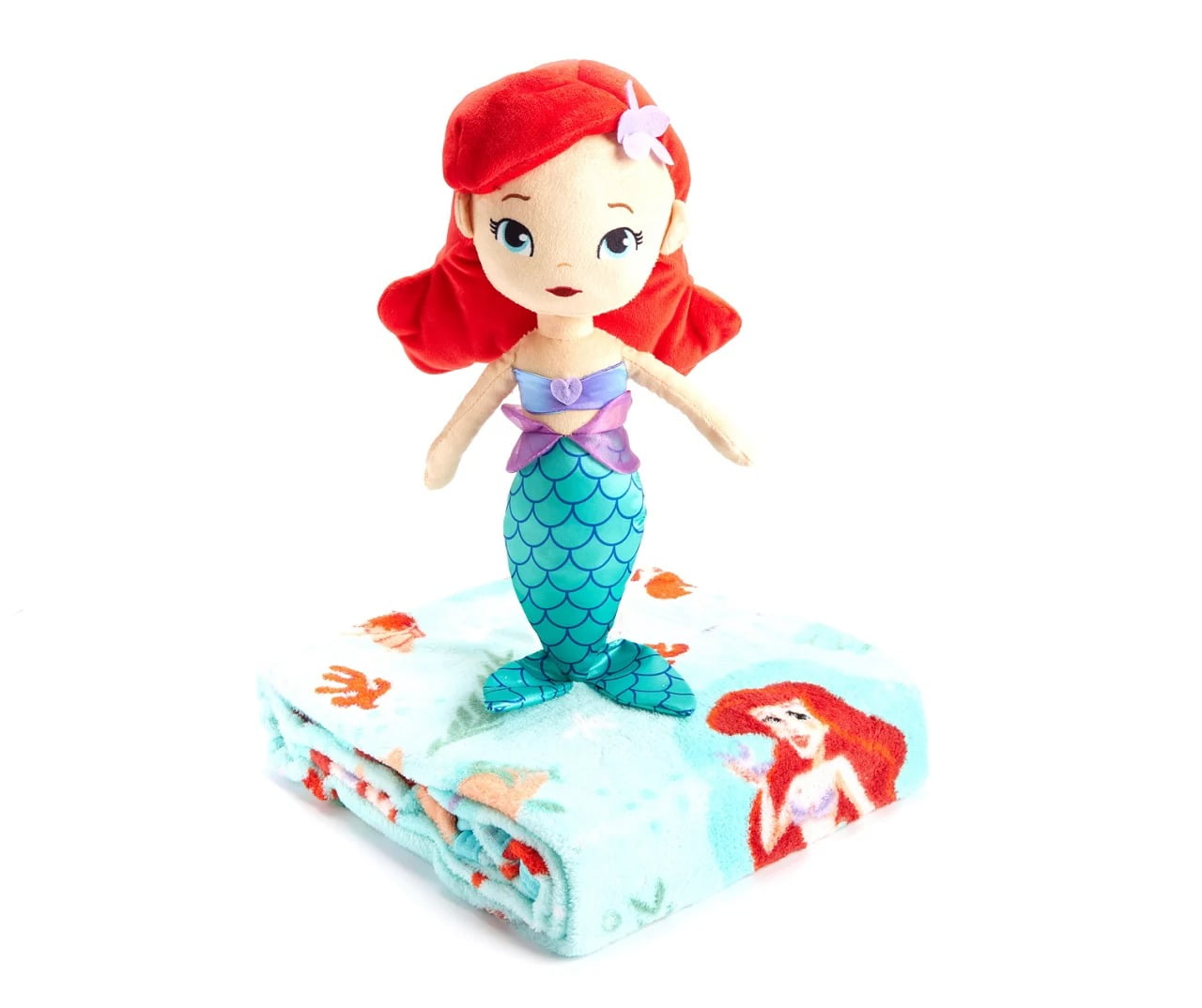 Disney The Little Mermaid Plush Ariel and Blanket Throw Set, 50"X 60 ...