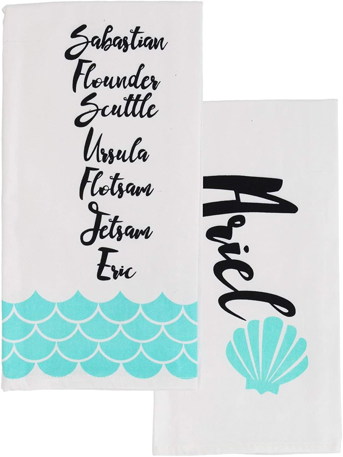 Disney The Little Mermaid Princess Ariel Themed Kitchen Towel Set ...