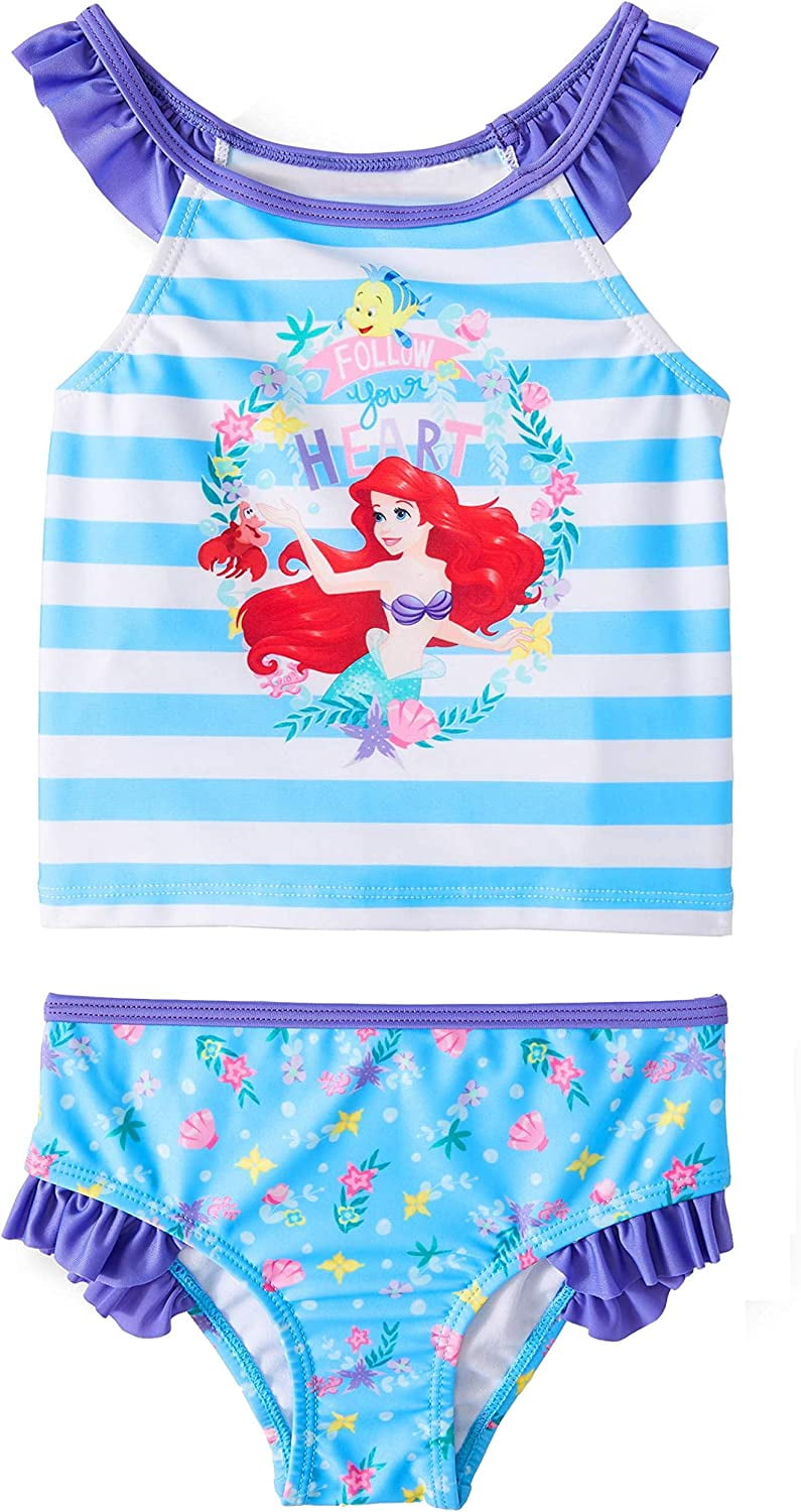 Disney The Little Mermaid Princess Ariel Toddler Girls 2 Piece Ruffle ...