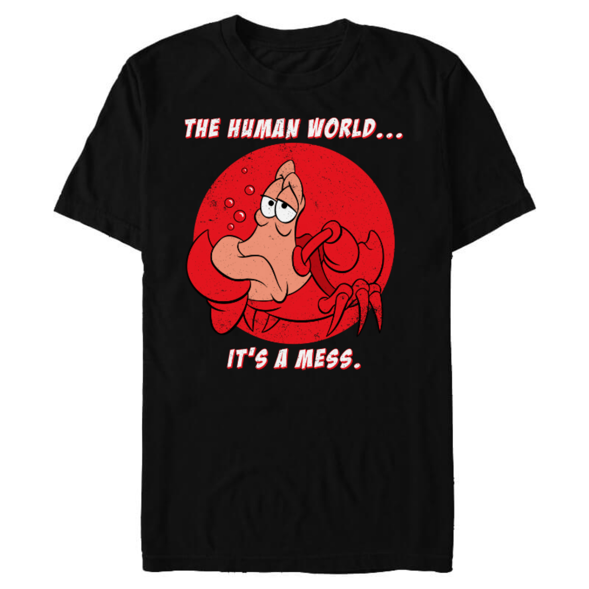 Disney The Little Mermaid Sebastian The Human World T-Shirt- Short ...