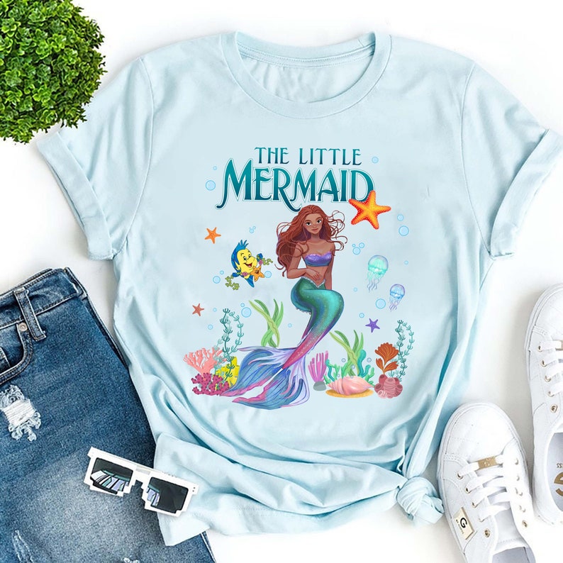 Disney The Little Mermaid Shirt, Black Ariel Shirt, Black Magic Girl ...