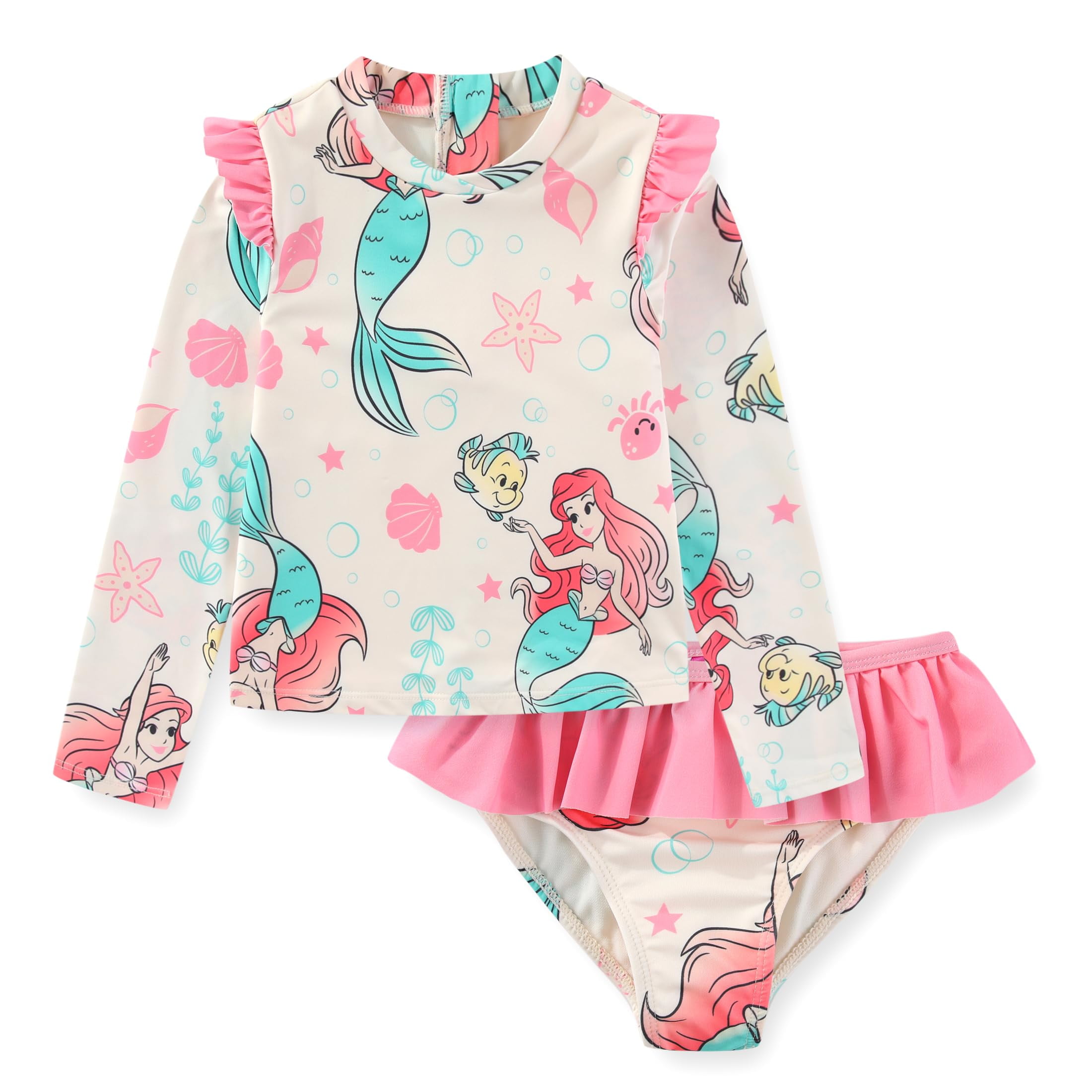 Disney The Little Mermaid UPF 50+ Long Sleeve Rash Guard and Bikini ...
