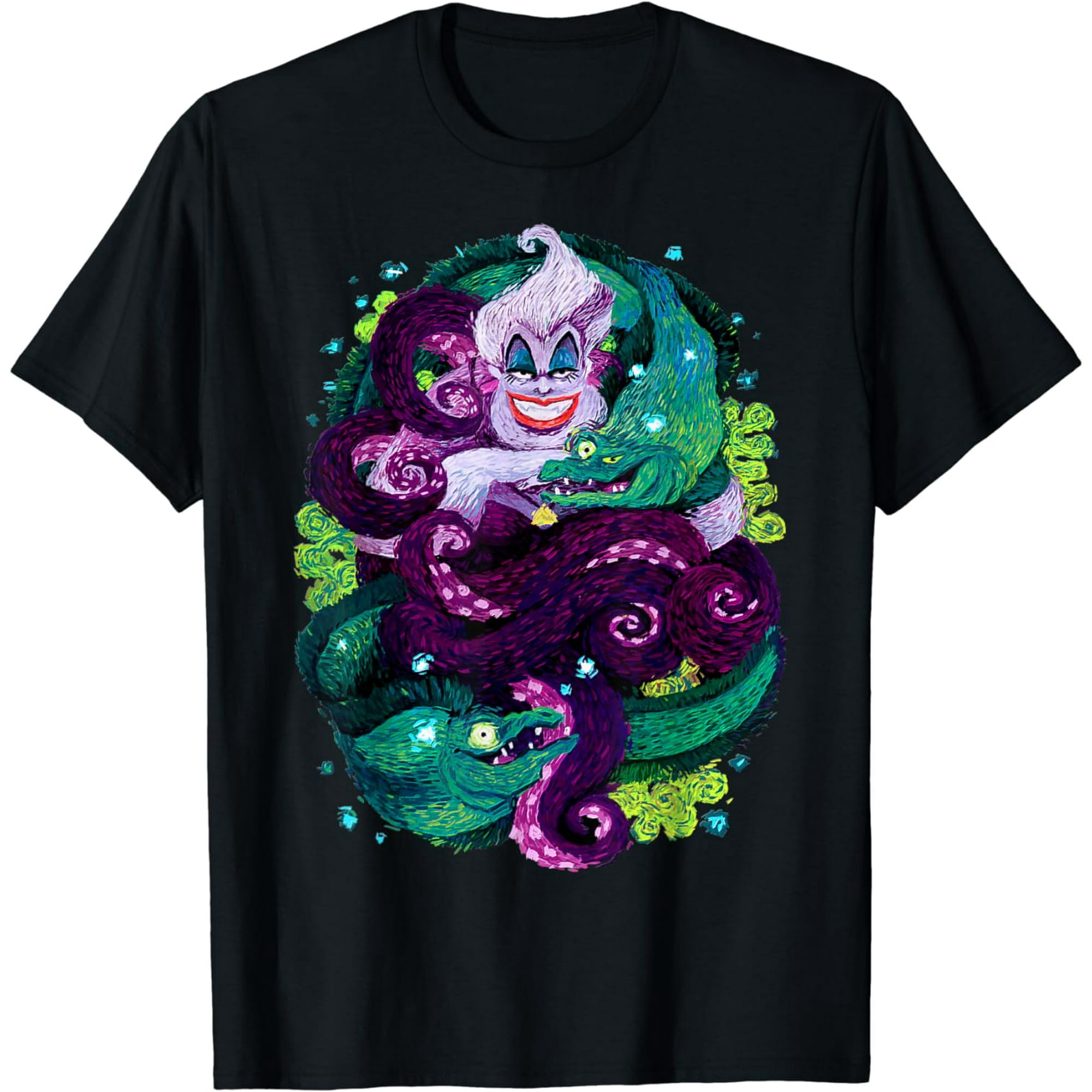 Disney The Little Mermaid Ursula Sea Witch Painting pure cotton T-Shirt ...