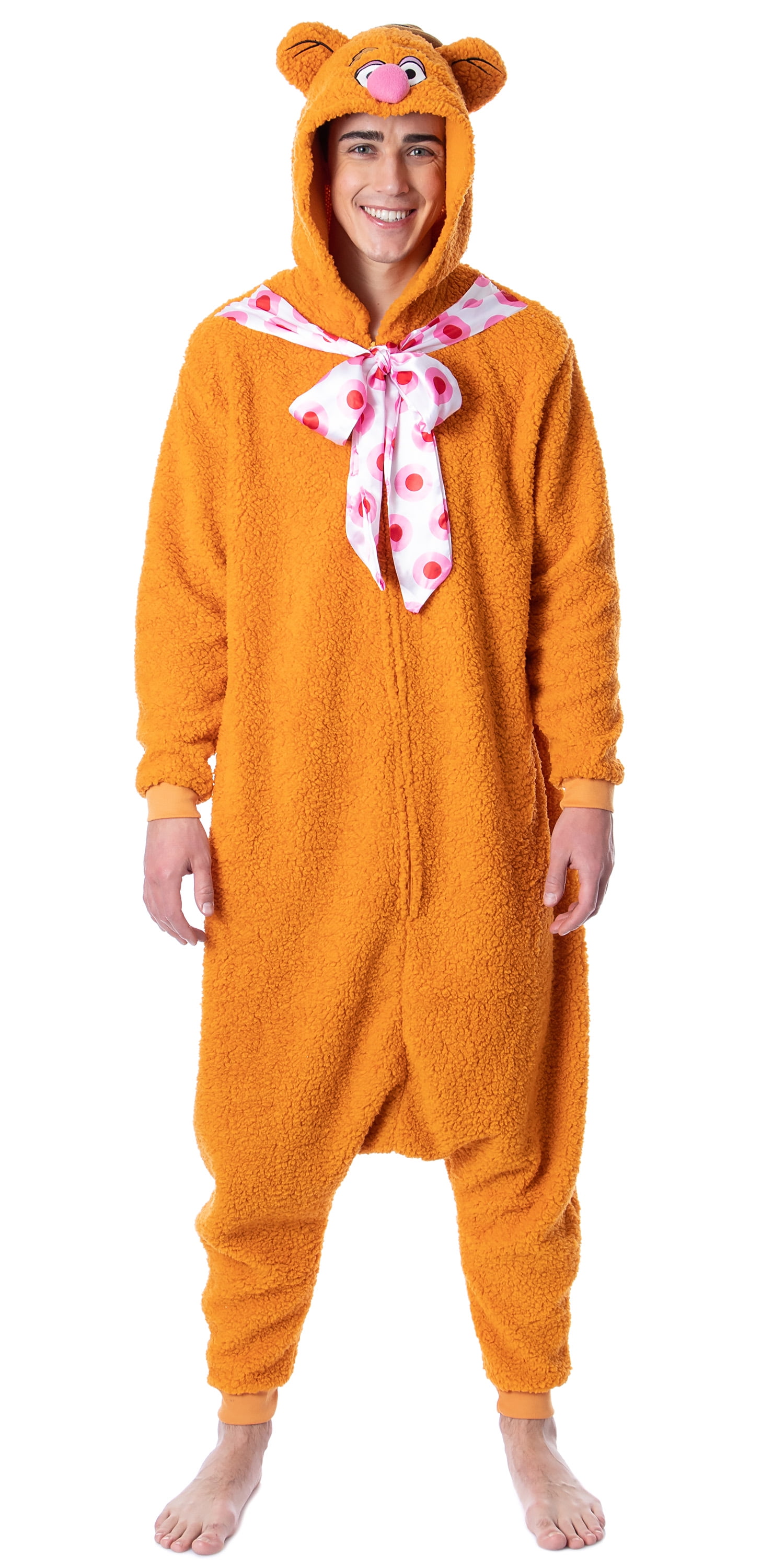 Disney The Muppets Adult Fozzie Bear Costume Plush Kigurumi Union Suit ...