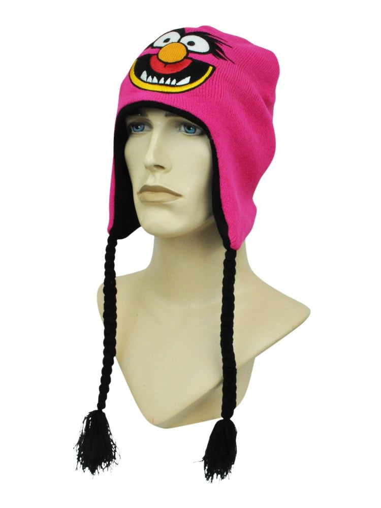 Disney The Muppets Animal Reversible Beanie Knit Cap with Tassels ...
