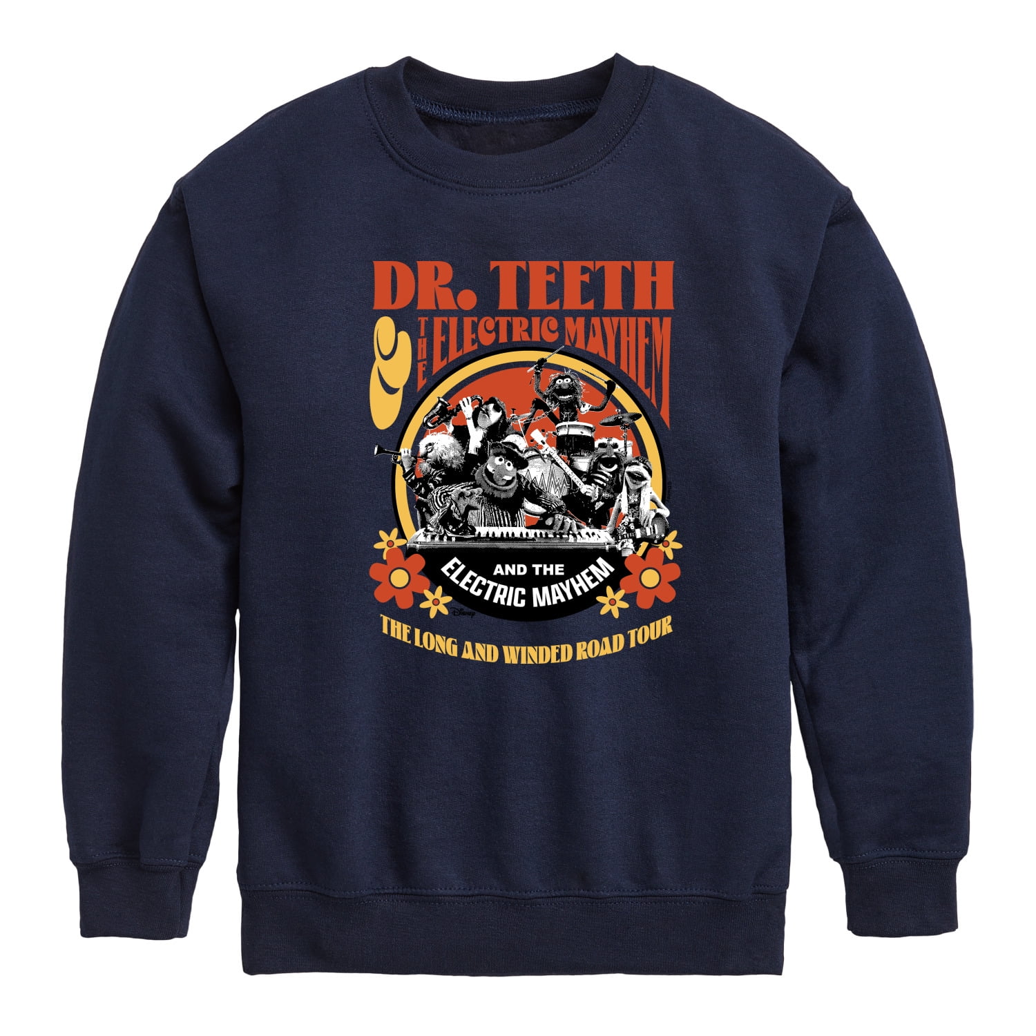 Disney The Muppets - Dr. Teeth: Long & Winded Tour - Youth Crewneck Fleece Sweatshirt - Walmart.com