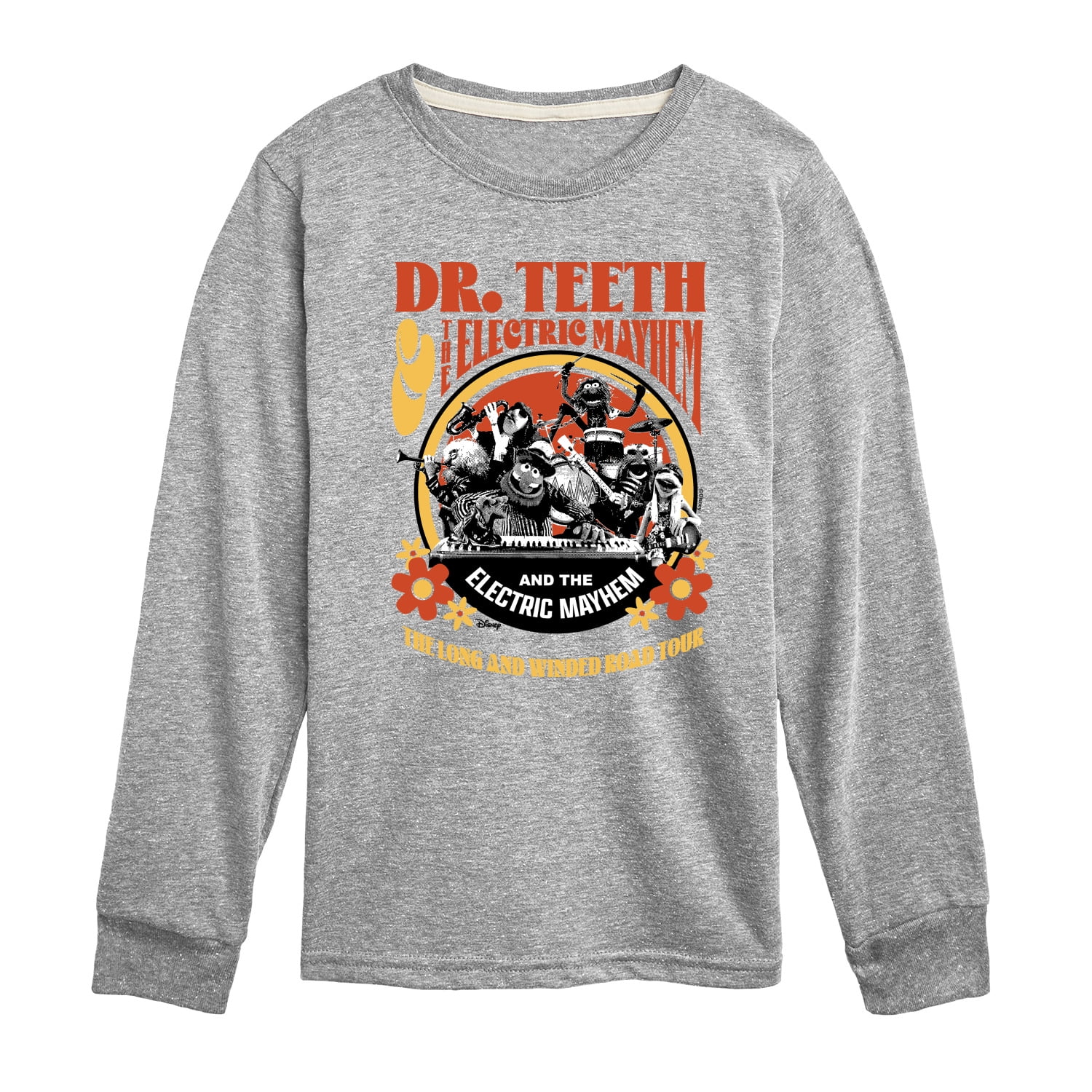 Disney The Muppets - Dr. Teeth: Long & Winded Tour - Youth Long Sleeve Graphic T-Shirt - Walmart.com