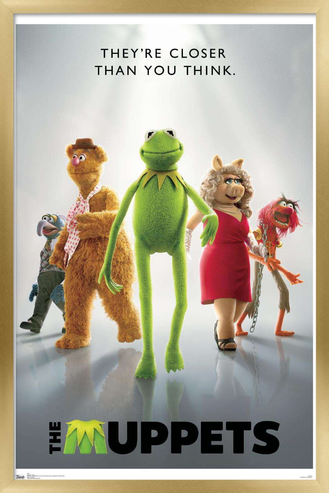 Disney The Muppets - Group Wall Poster, 14.725" x 22.375", Framed ...