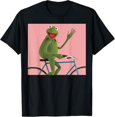 Disney The Muppets Kermit The Frog Bike Ride T-Shirt,White color,size ...