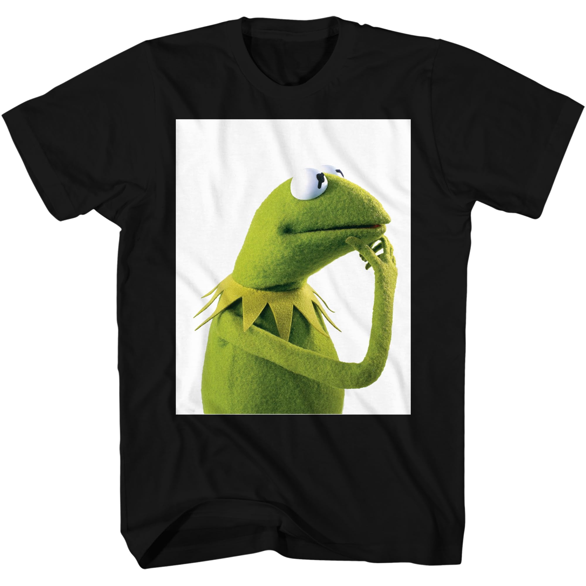 Disney The Muppets Kermit The Frog Thinking Pondering Meme Adult T ...
