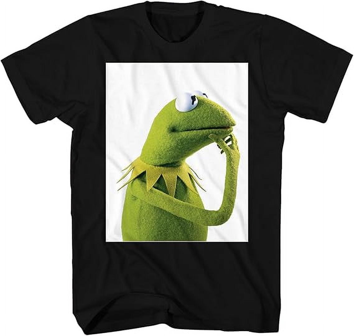 Disney The Muppets Kermit The Frog Thinking Pondering Meme Adult T ...