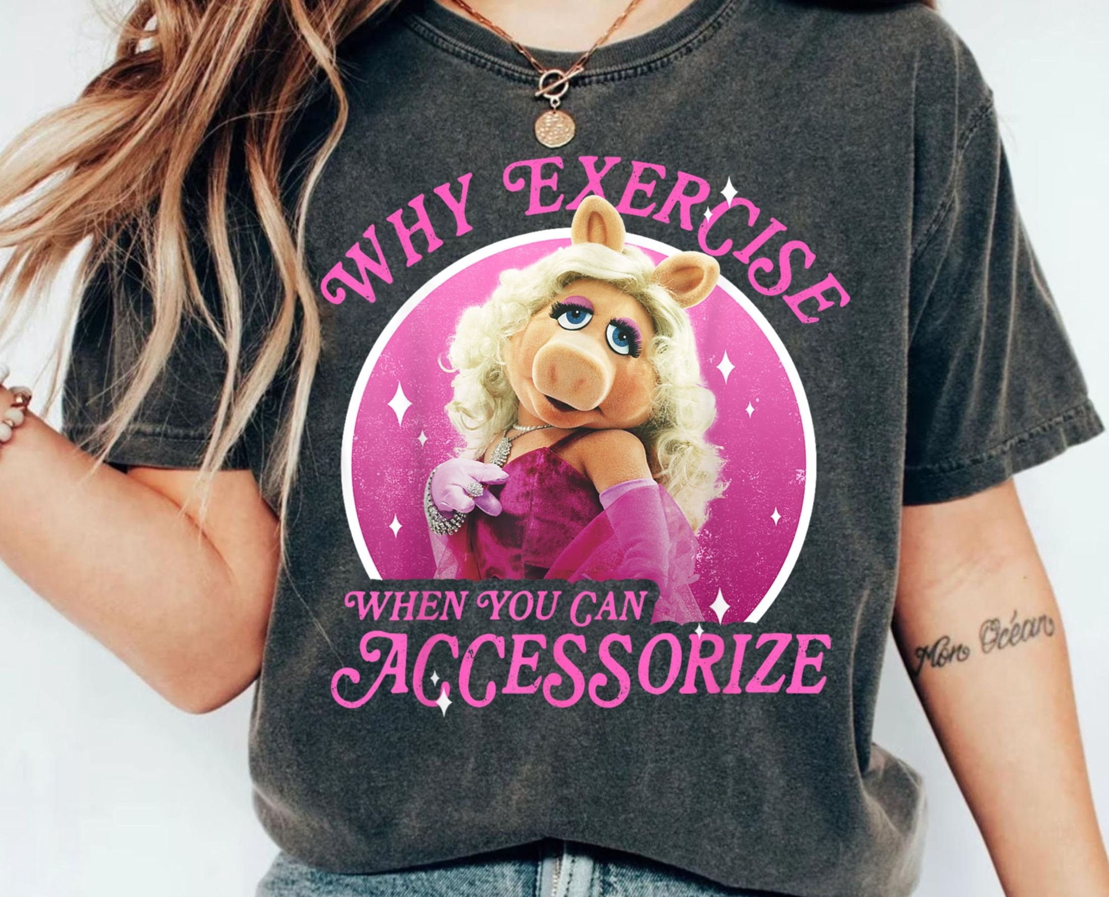 Disney The Muppets Miss Piggy Why Exercise Accessorize Dr Teeth Shirt ...