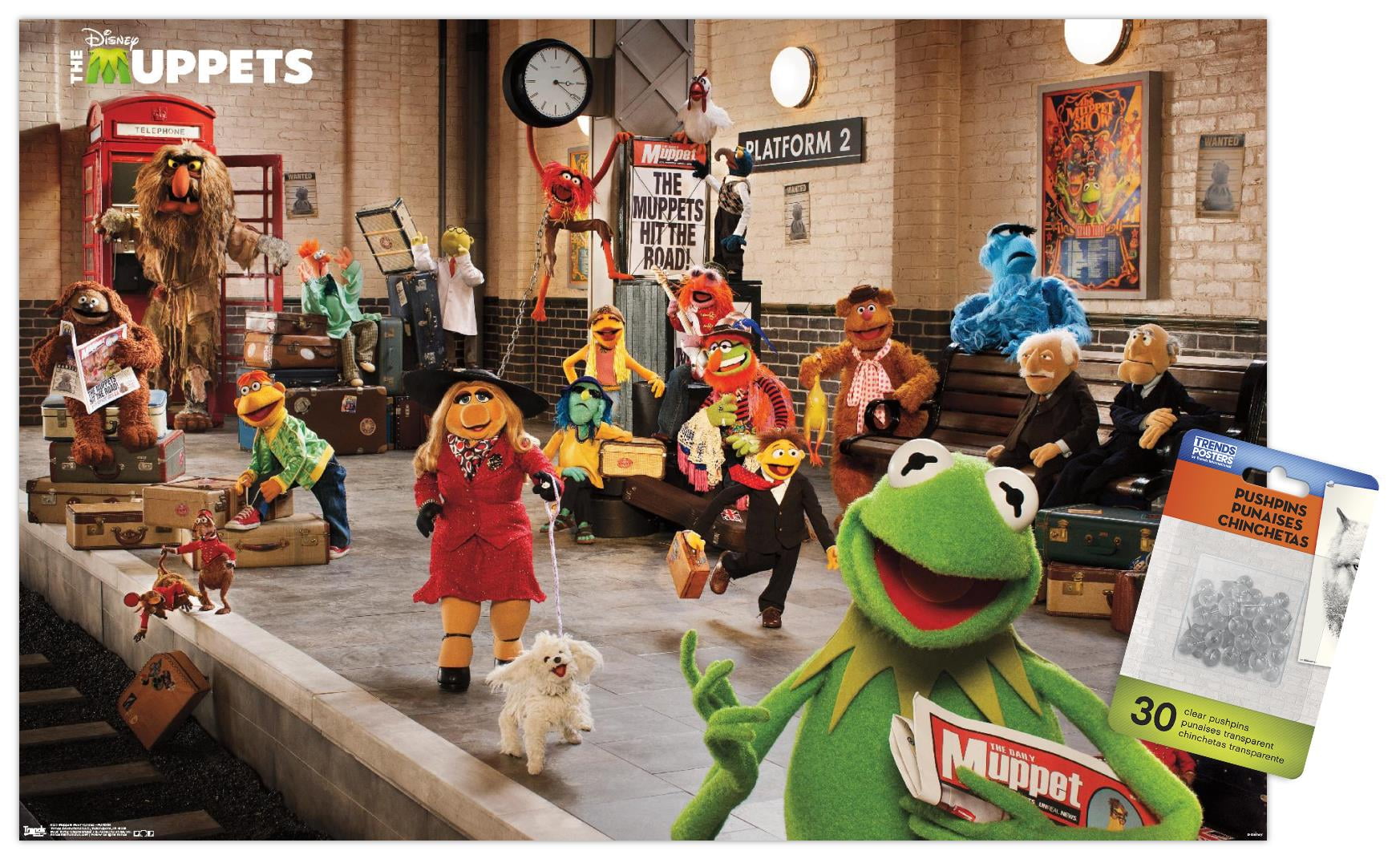 Disney The Muppets: Most Wanted - Platform Wall Poster with Push Pins ...