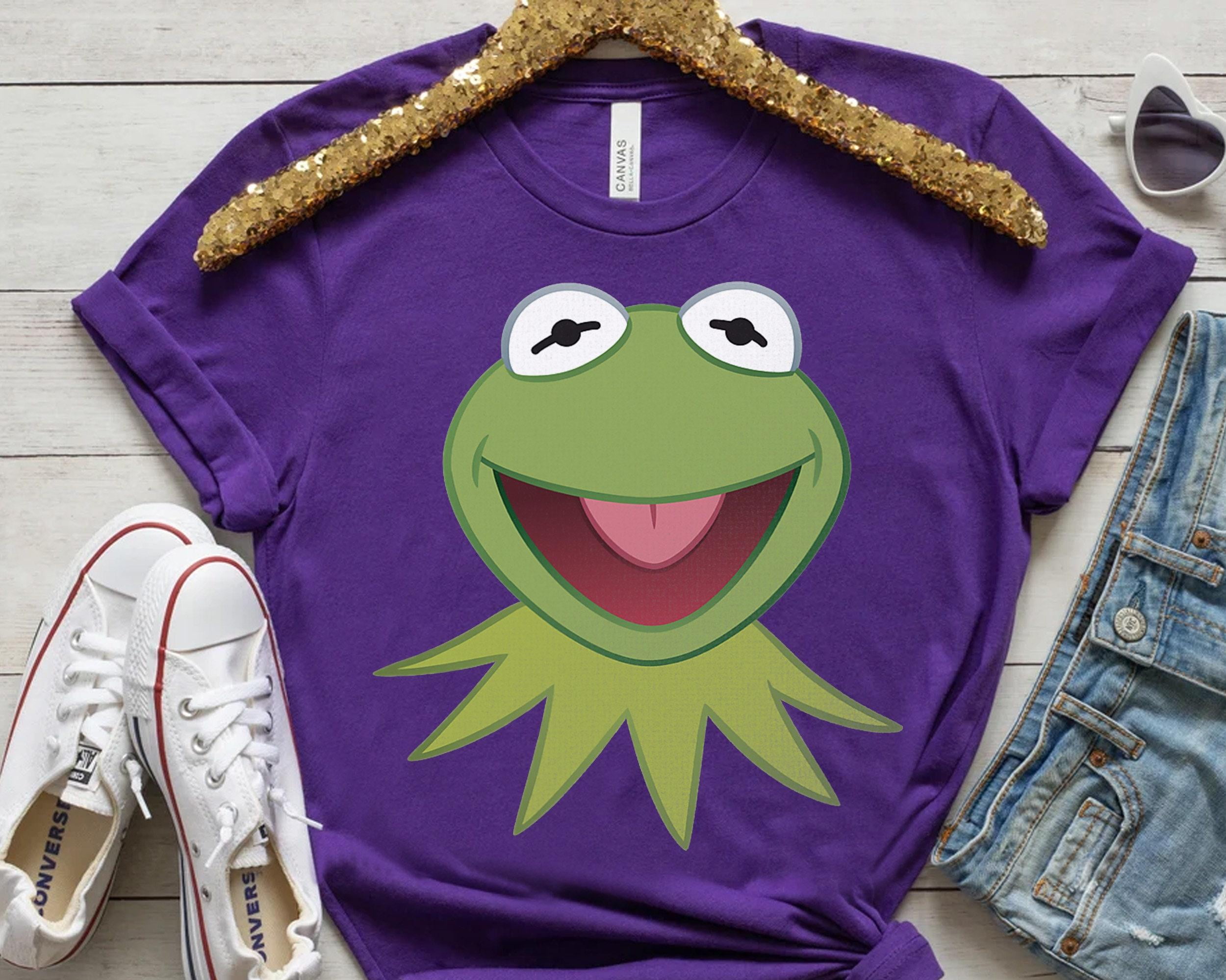 Disney The Muppets Show Kermit The Frog Snowyarn Big Face Retro Shirt ...