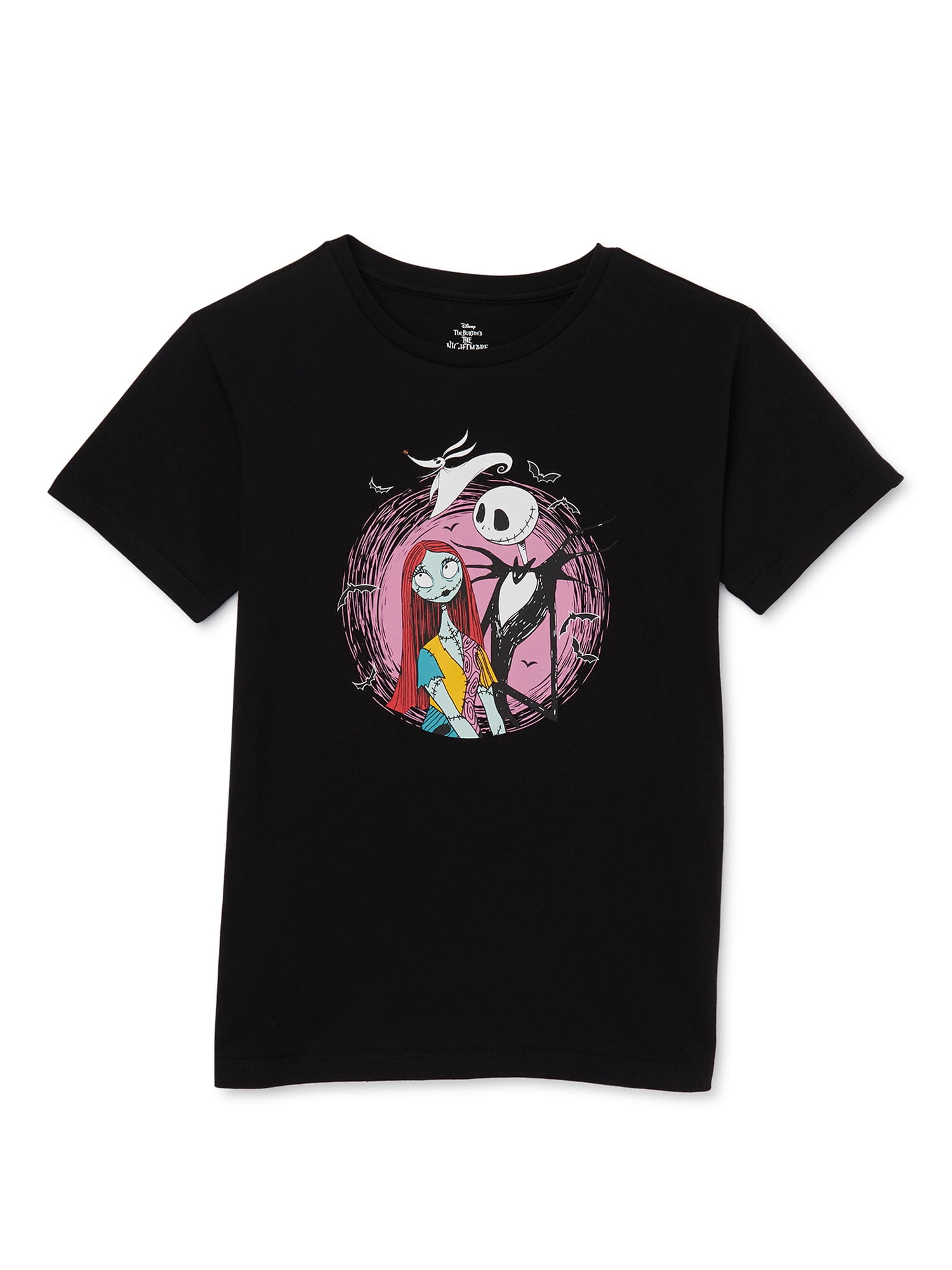 Disney Nightmare Before Christmas Girls Jack, Sally, Zero Graphic Tee ...
