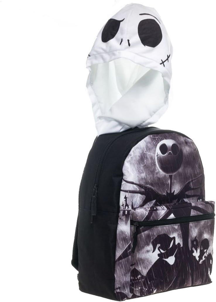 Bioworld Backpack, Jack Skellington Hood, Oogie Boogie Design, Black ...